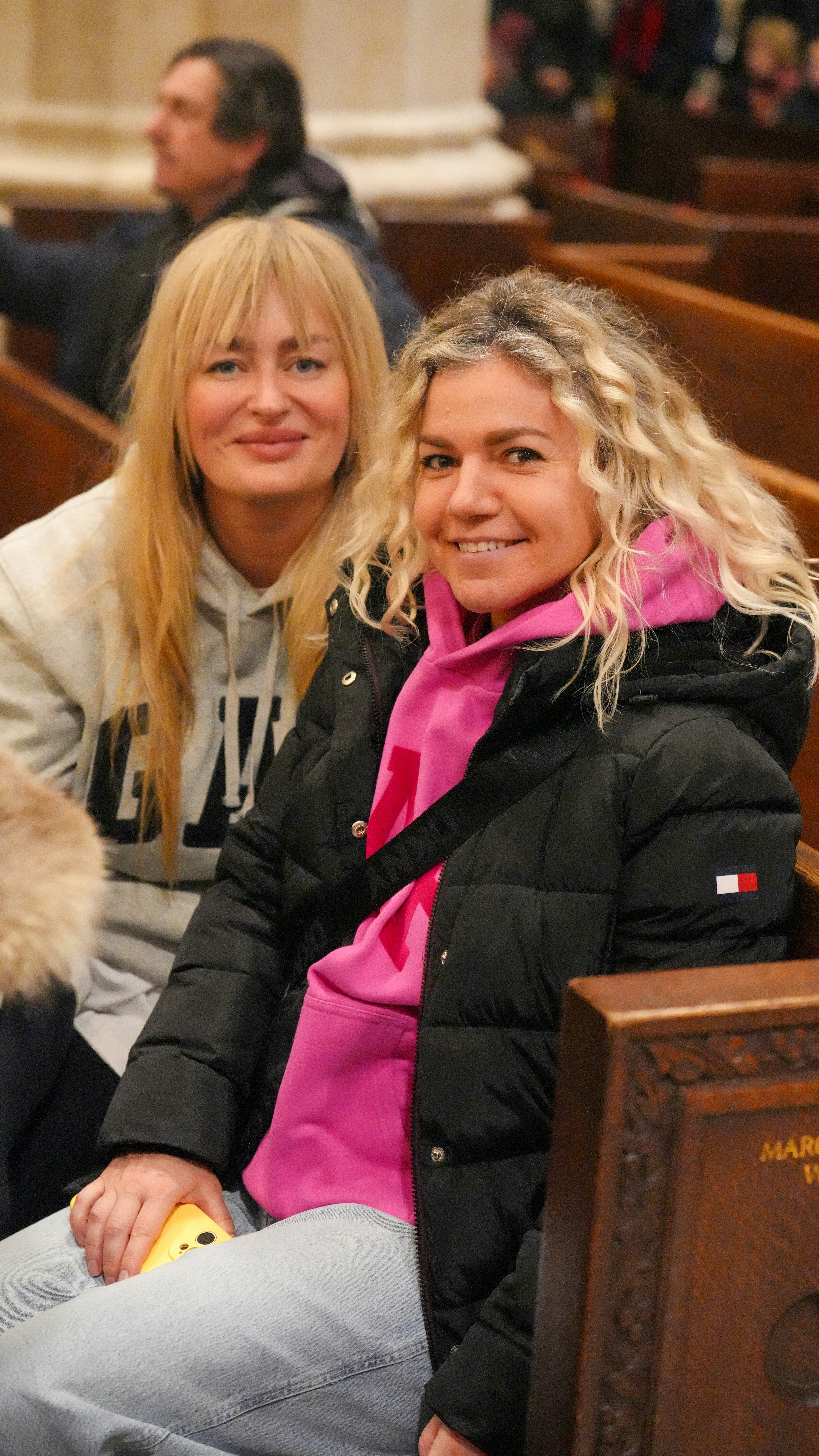 Two Friends in a Warm Moment at a Historic Interior