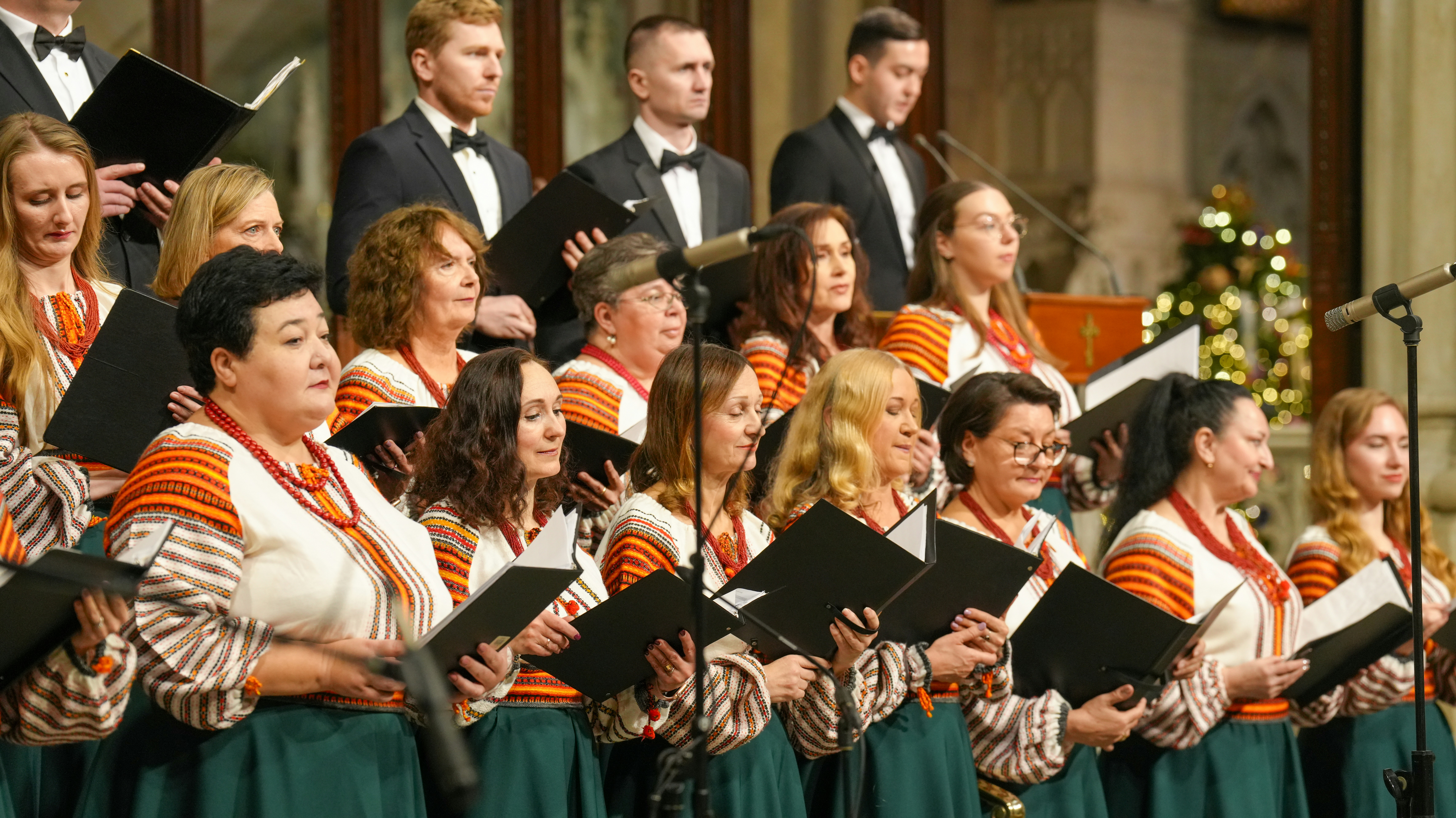 Voices in Harmony: A Circle of Choir Singers Cresting the Stage