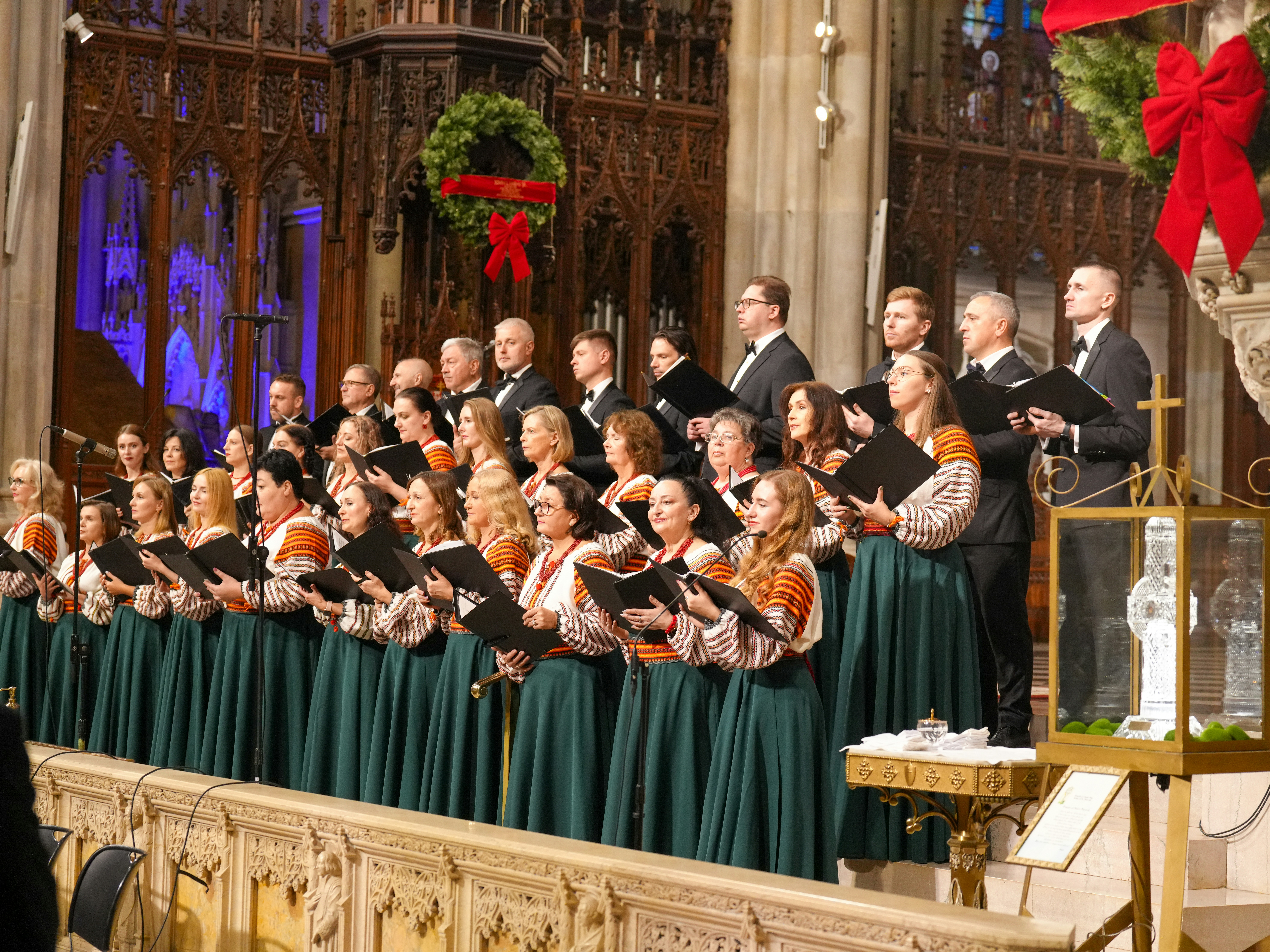 Chorus of Christmas Carols in a Grand Cathedral