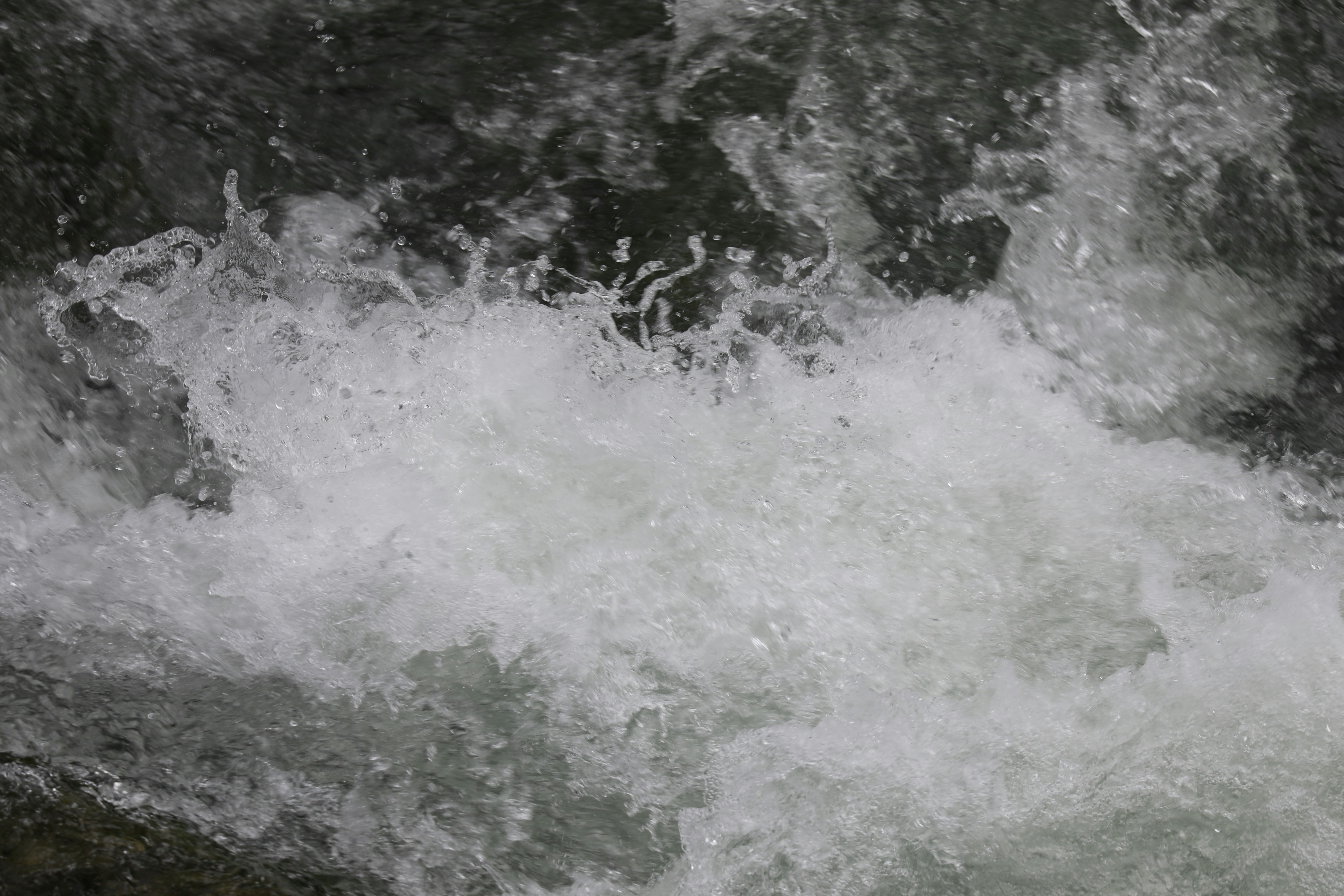 Rush of White Water: A Close-Up of Ocean Spray and Foam