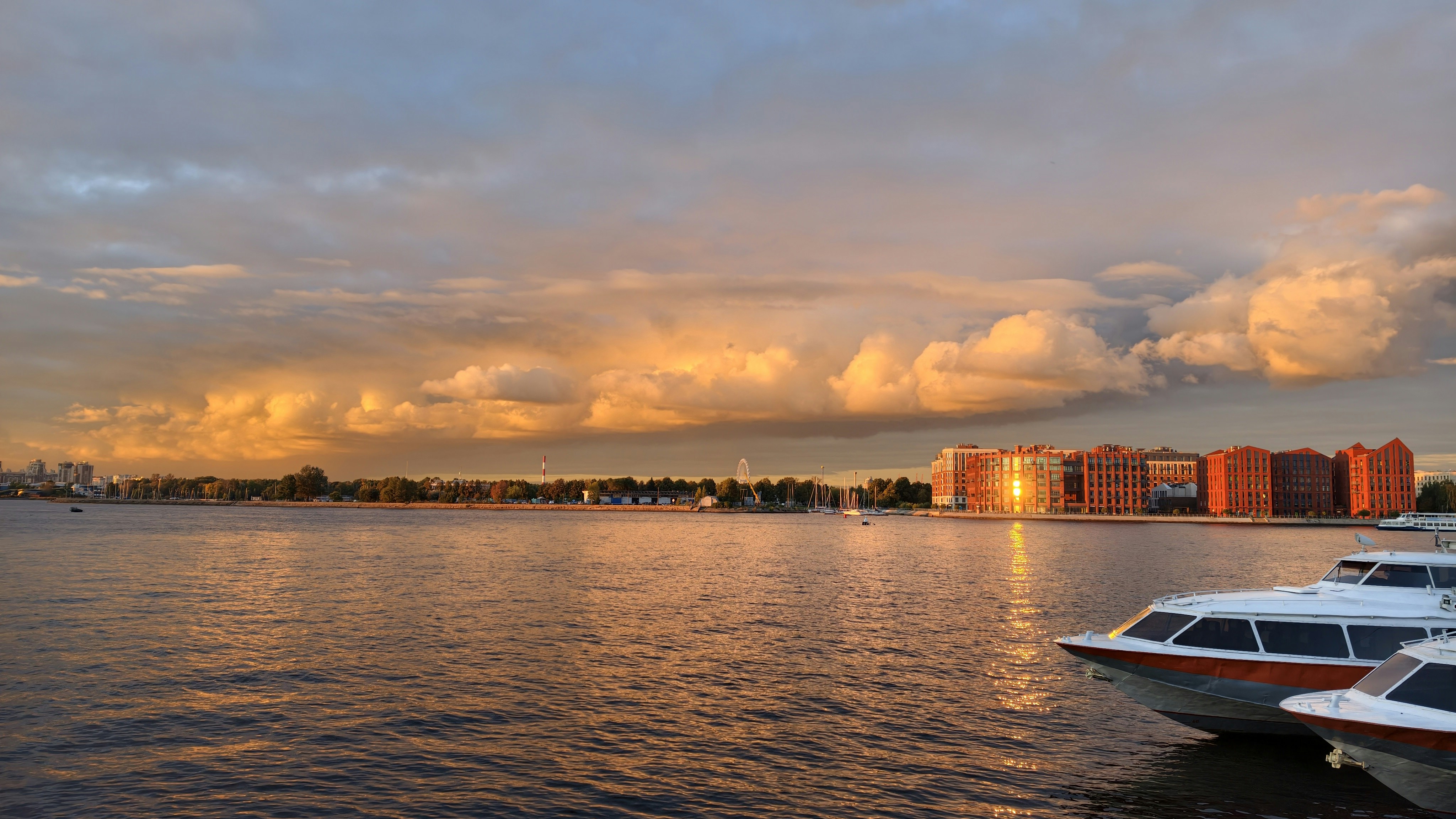 Golden Hour on the Waterfront: Boats at Dusk