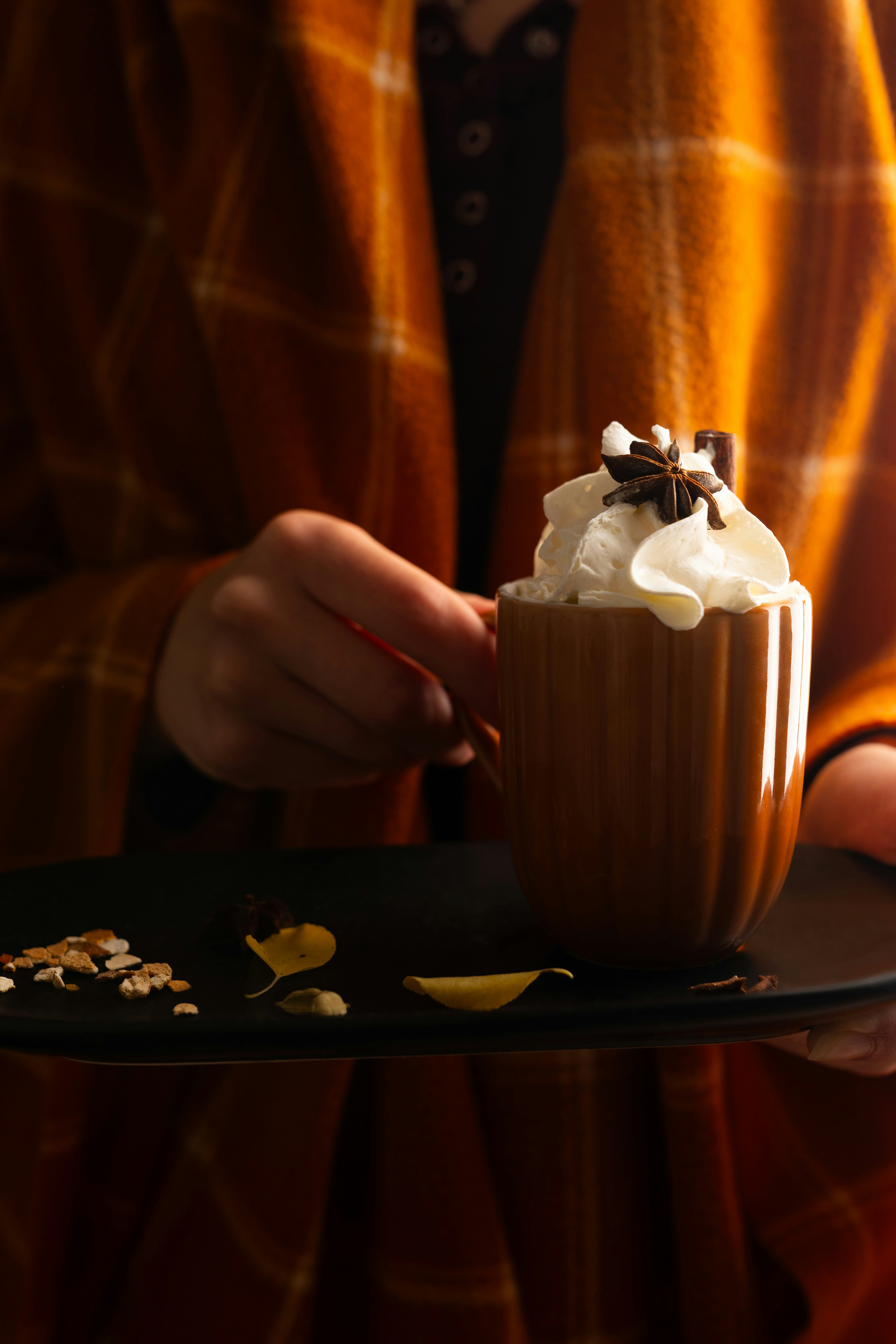 Creamy Coffee Cocoa: A Warm Cup in Autumn Placid