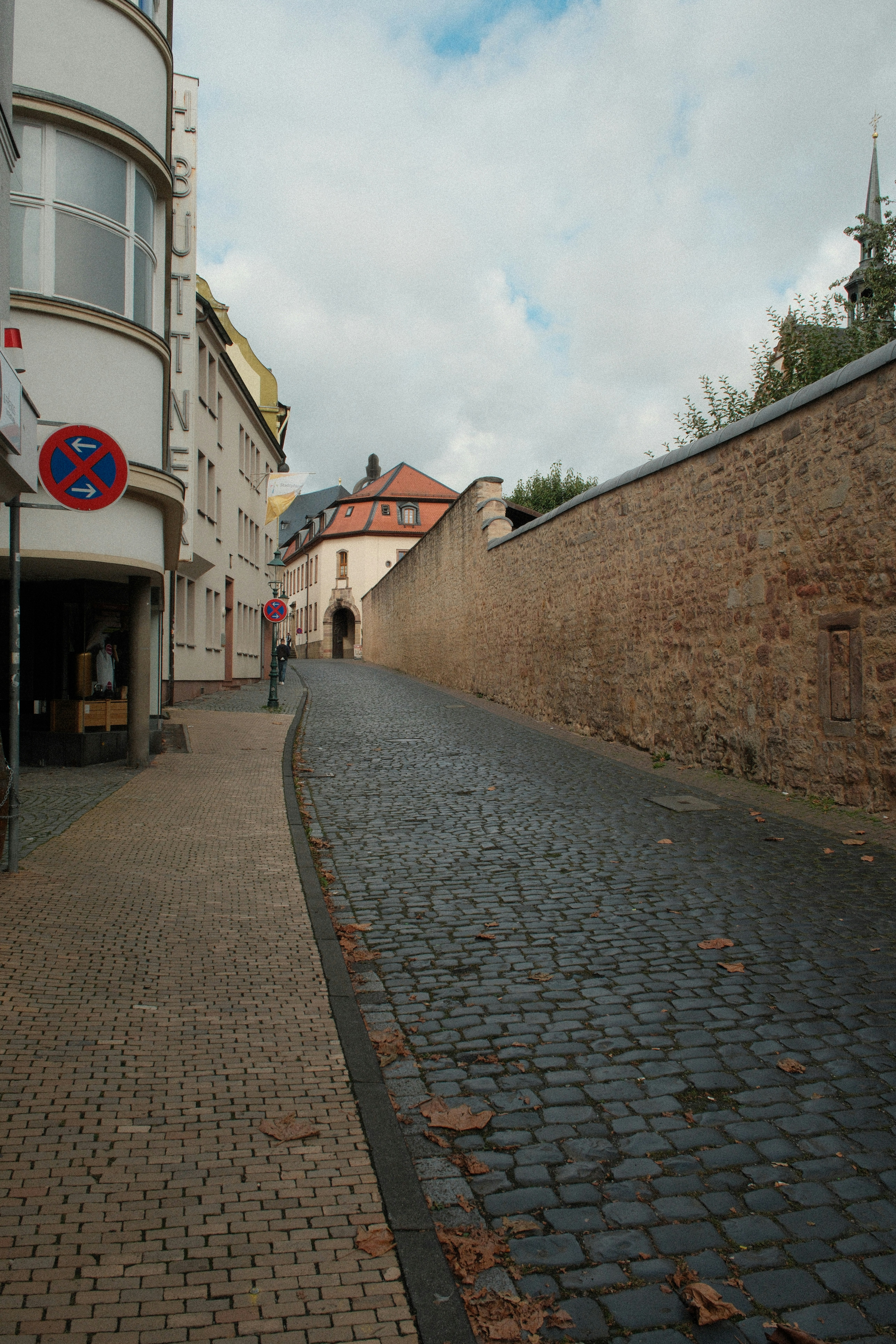Cobblestones and Clocktower Lane: A Quiet Street Through an Old European Town