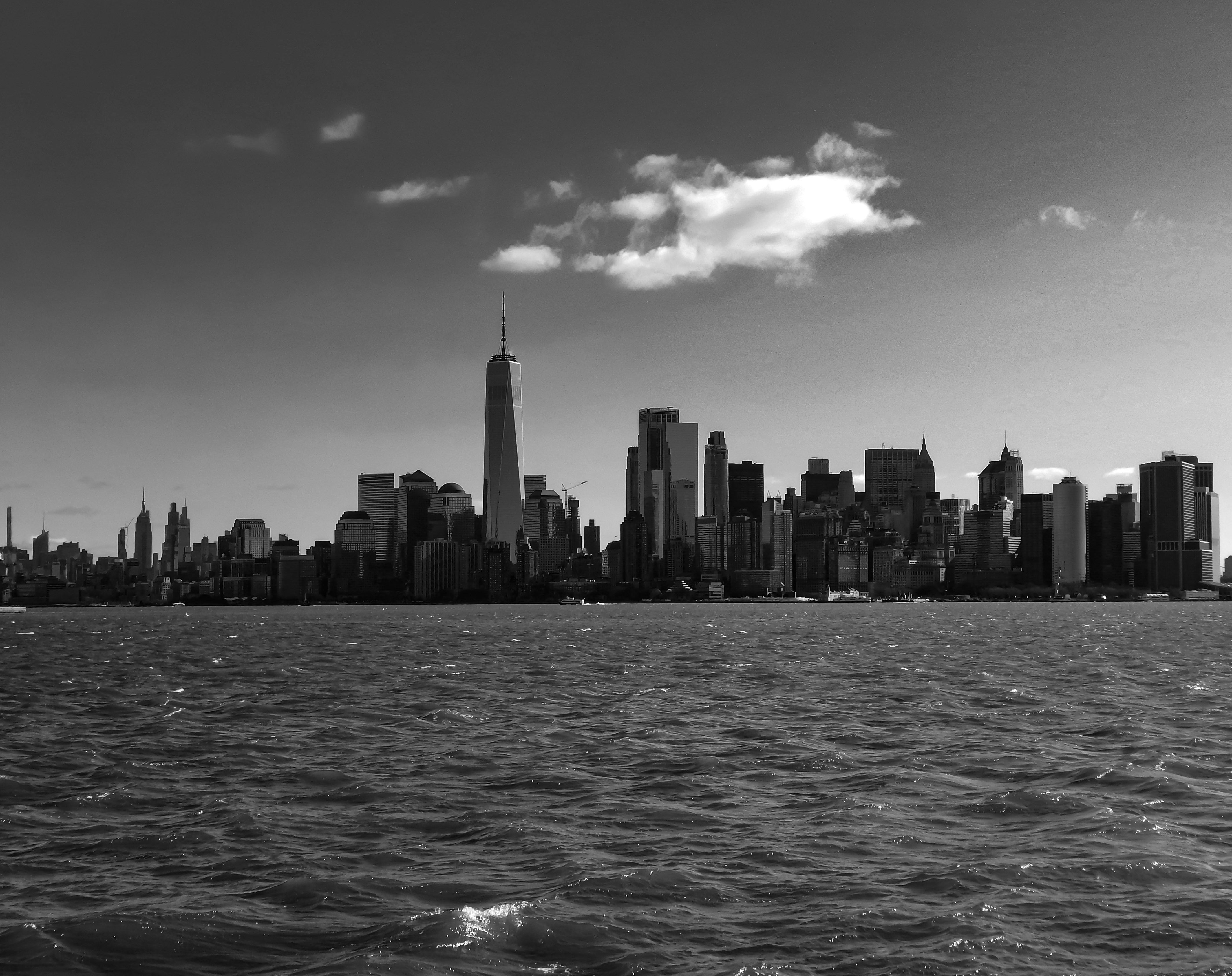 Urban Horizon: A Mono Waterfront Silhouette