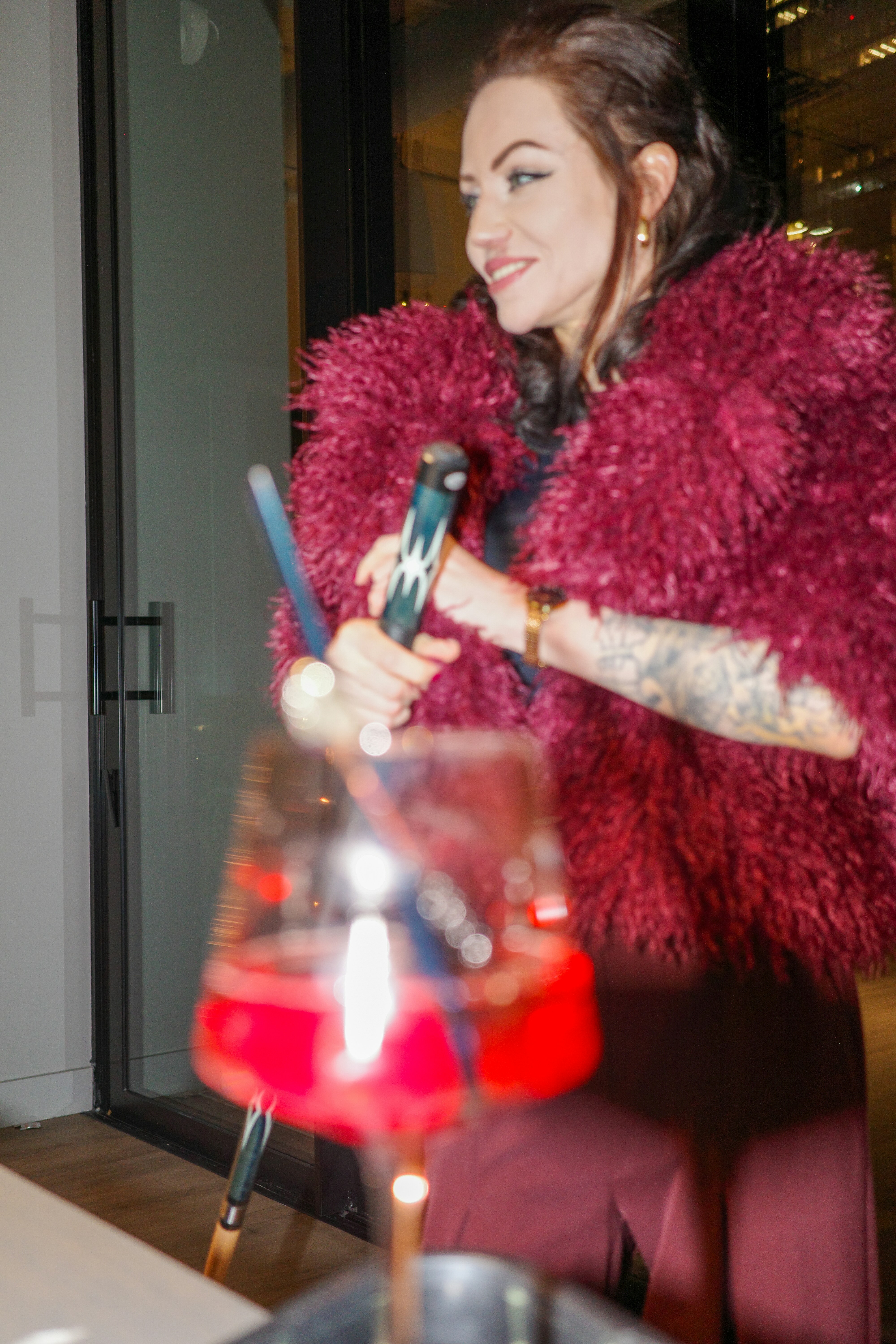 Velvet Red: A Night of Style with a Hair-raising Entrance