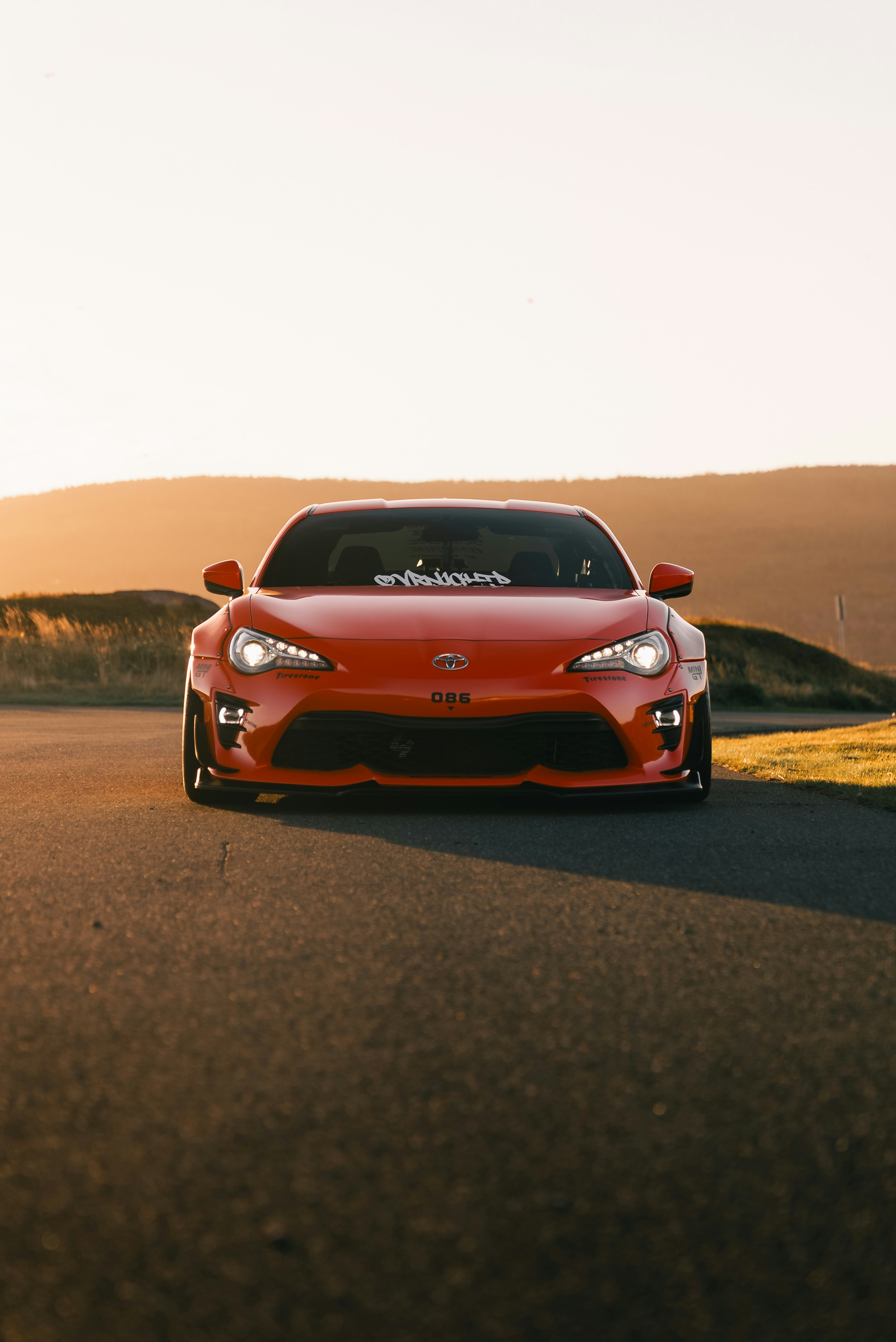 Red Apex: A Front-Row Portrait of a Stance-Powered Sports Car