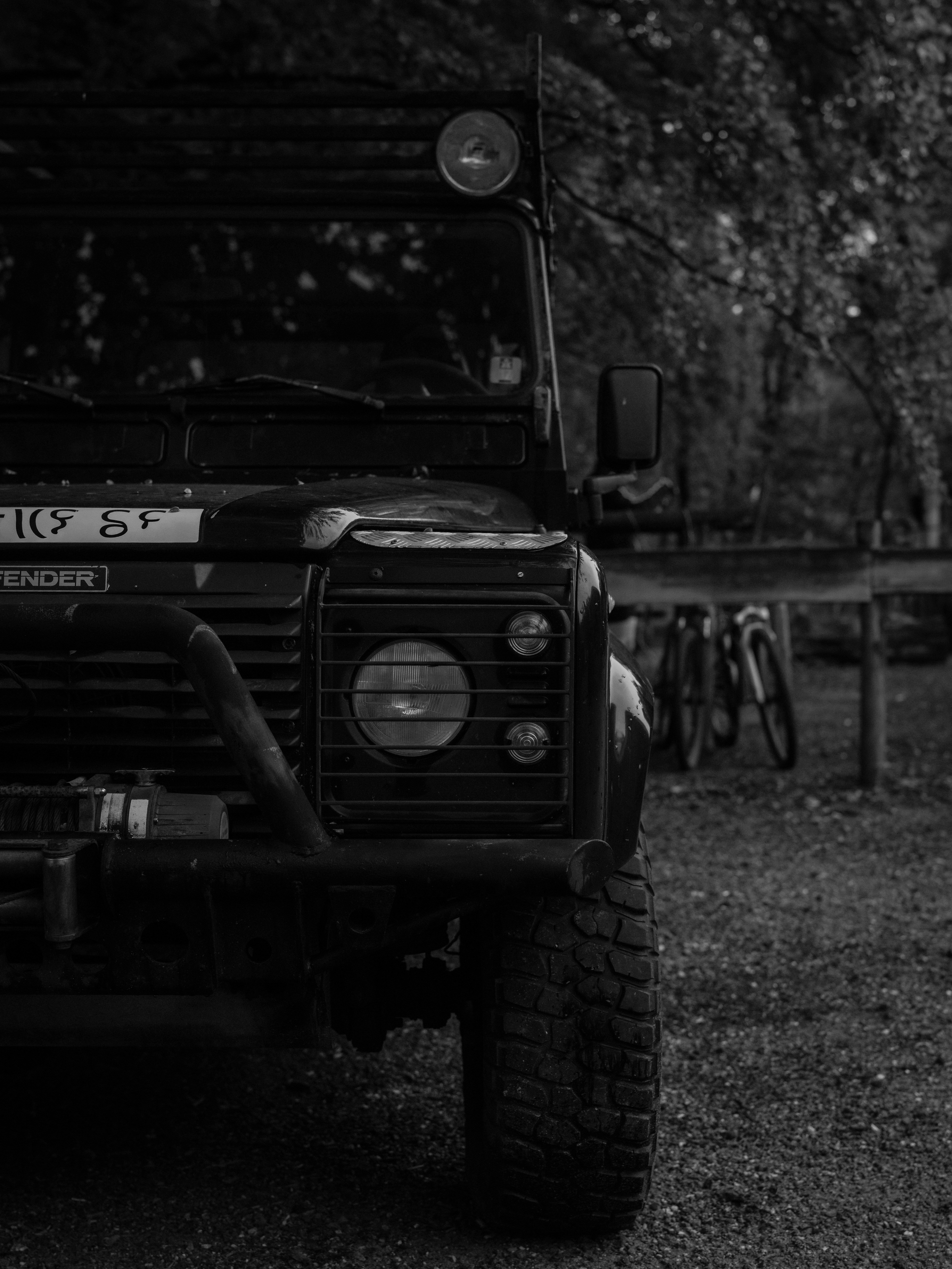 Front-Quarter of a Classic Cordoba Utility in the Rainy Park