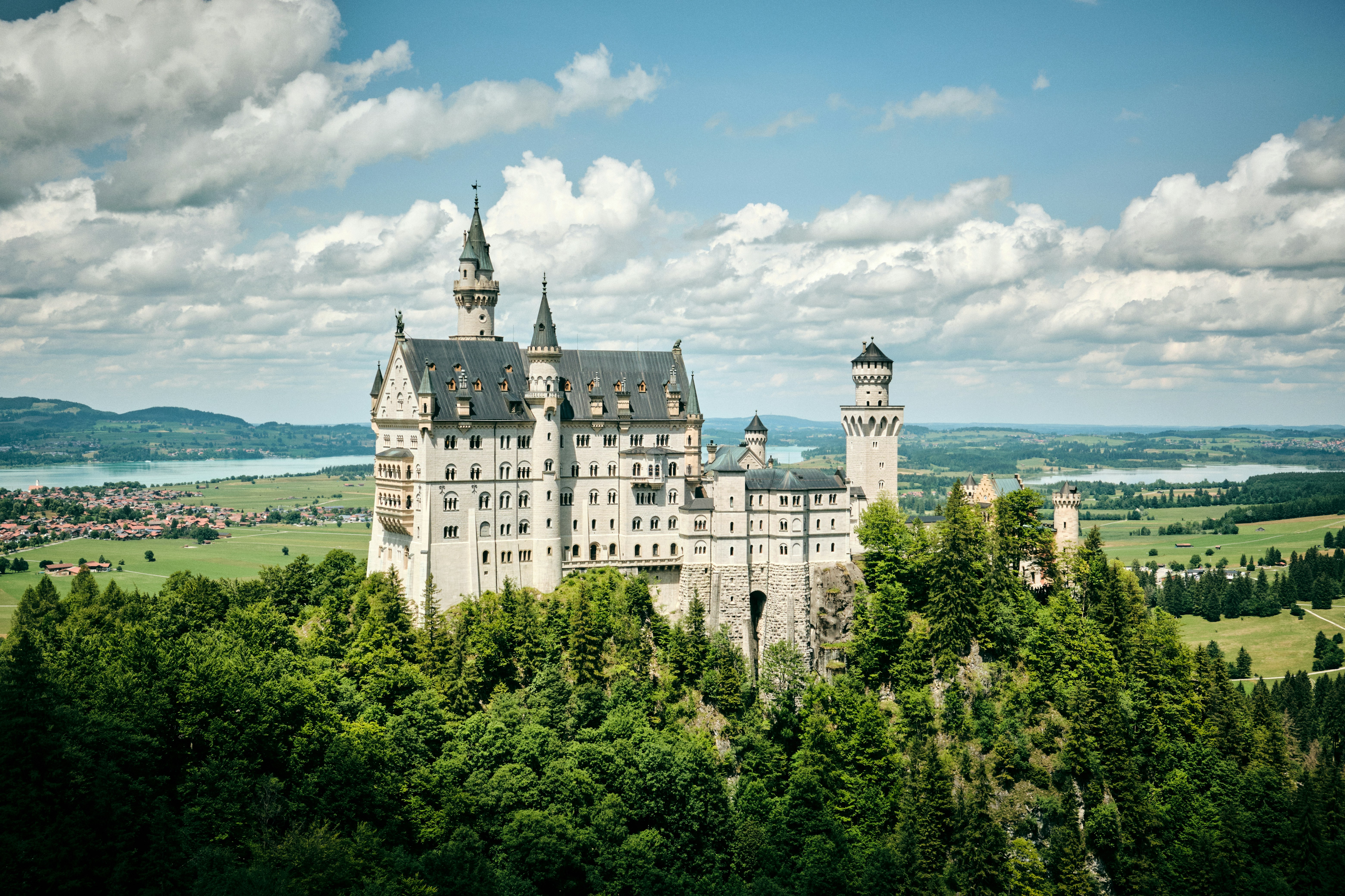 Castle Crowned Above the Forest: A Bavarian Fortress Overlooked by Rolling Valleys