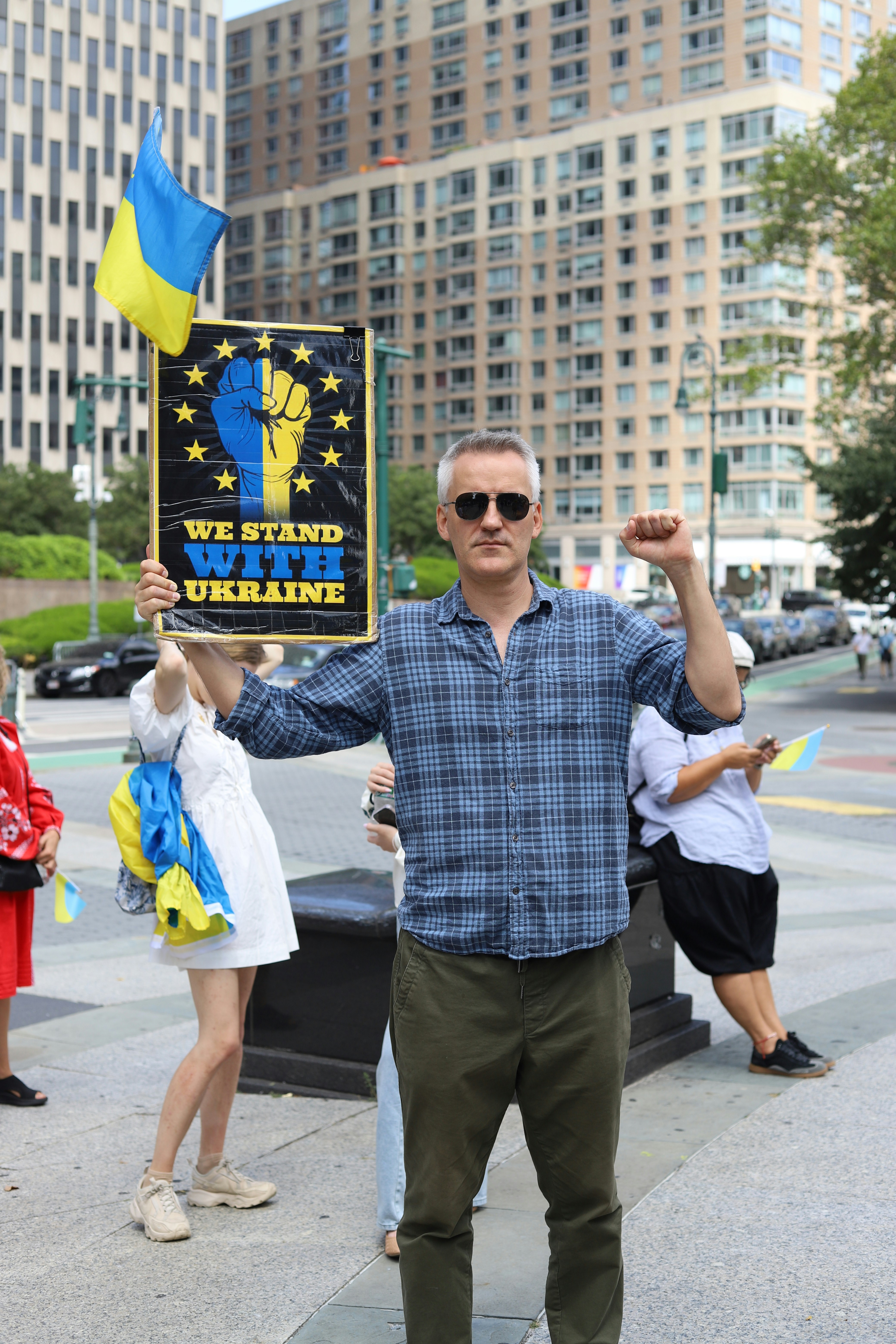 Standing with Ukraine: A Resolute Protest in the City