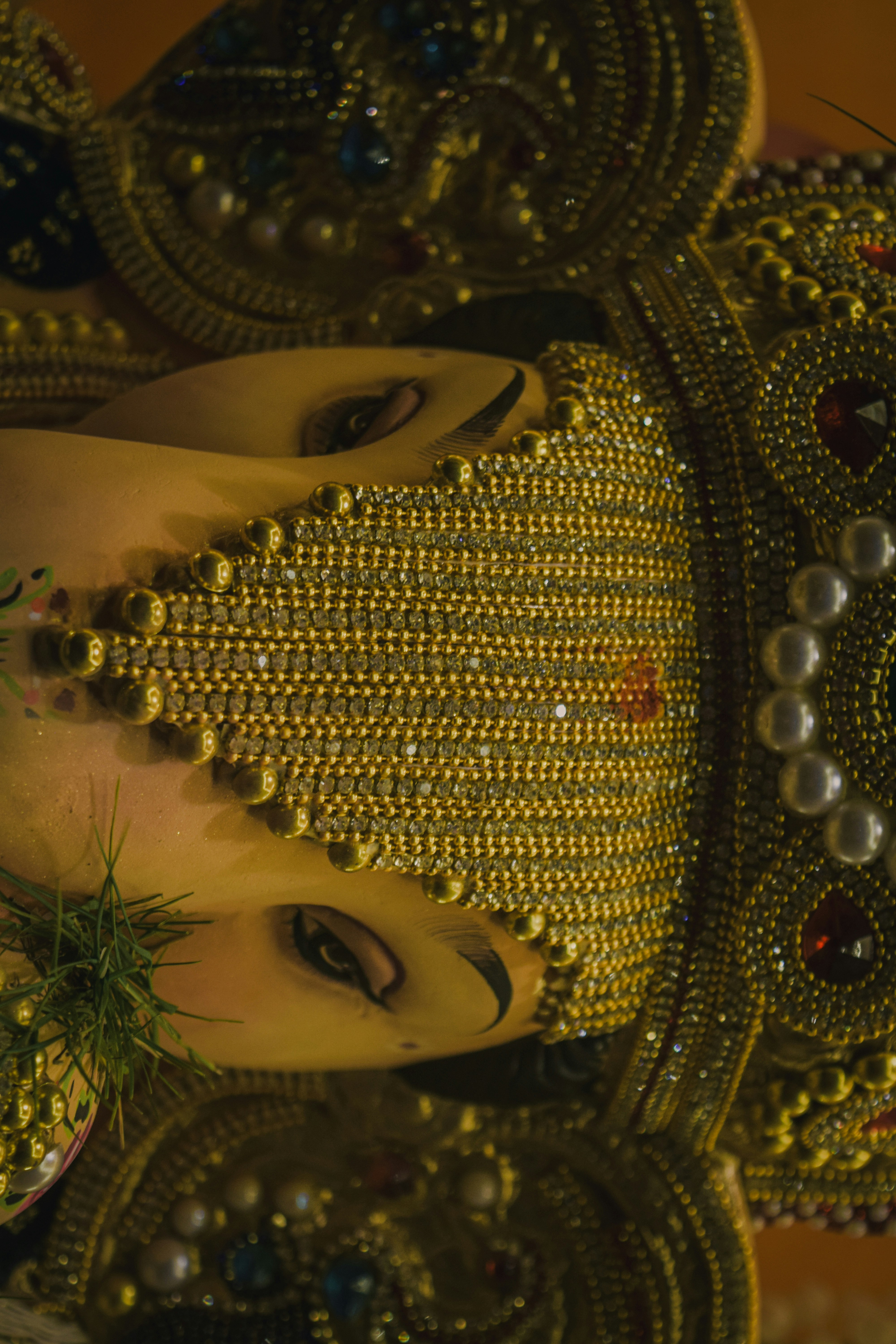 Ornate Masked Face: A Shrine of Beading