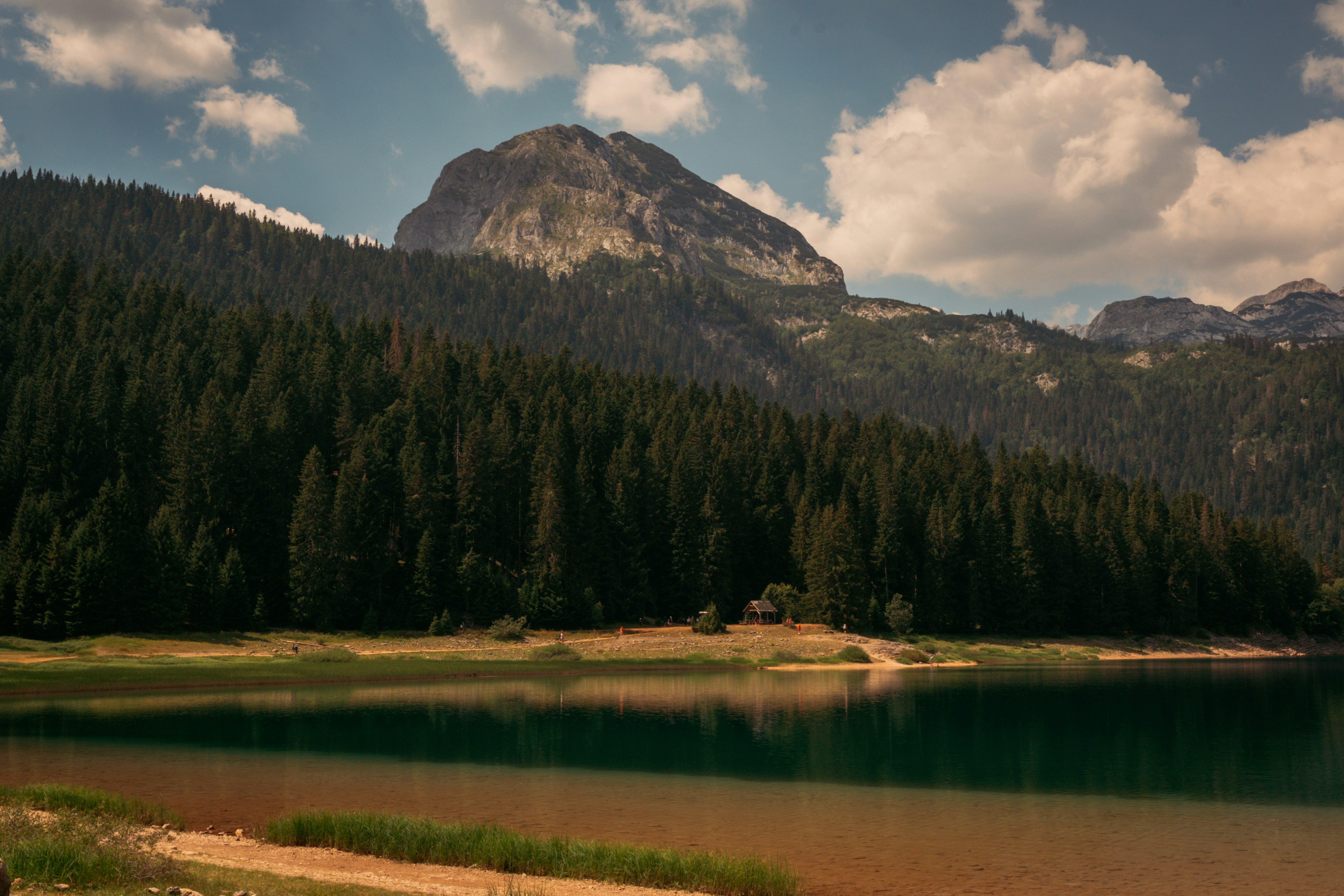 Sentinel Peak over a Quiet Alpine Lake