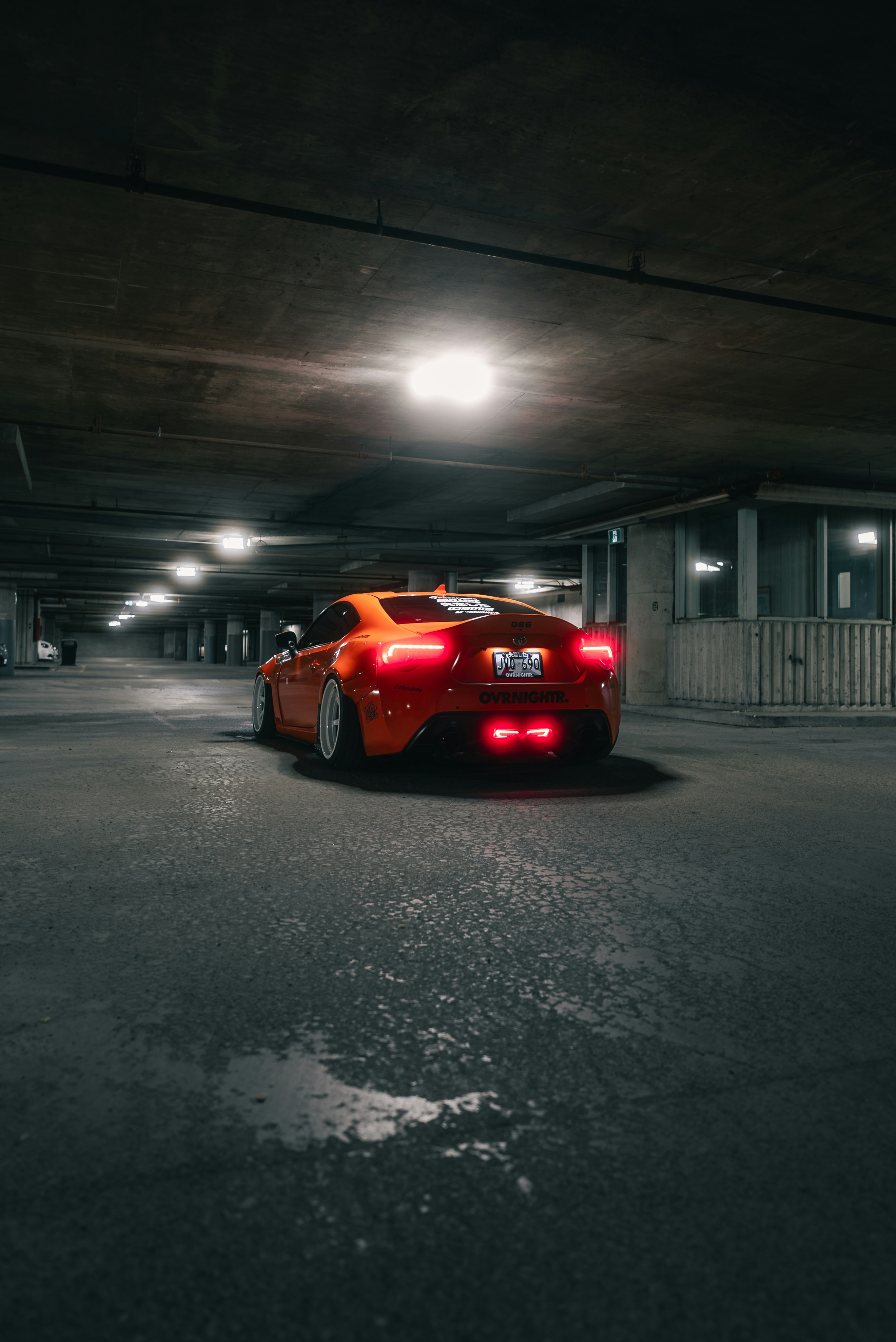 Red Thunder in the Parking Garage