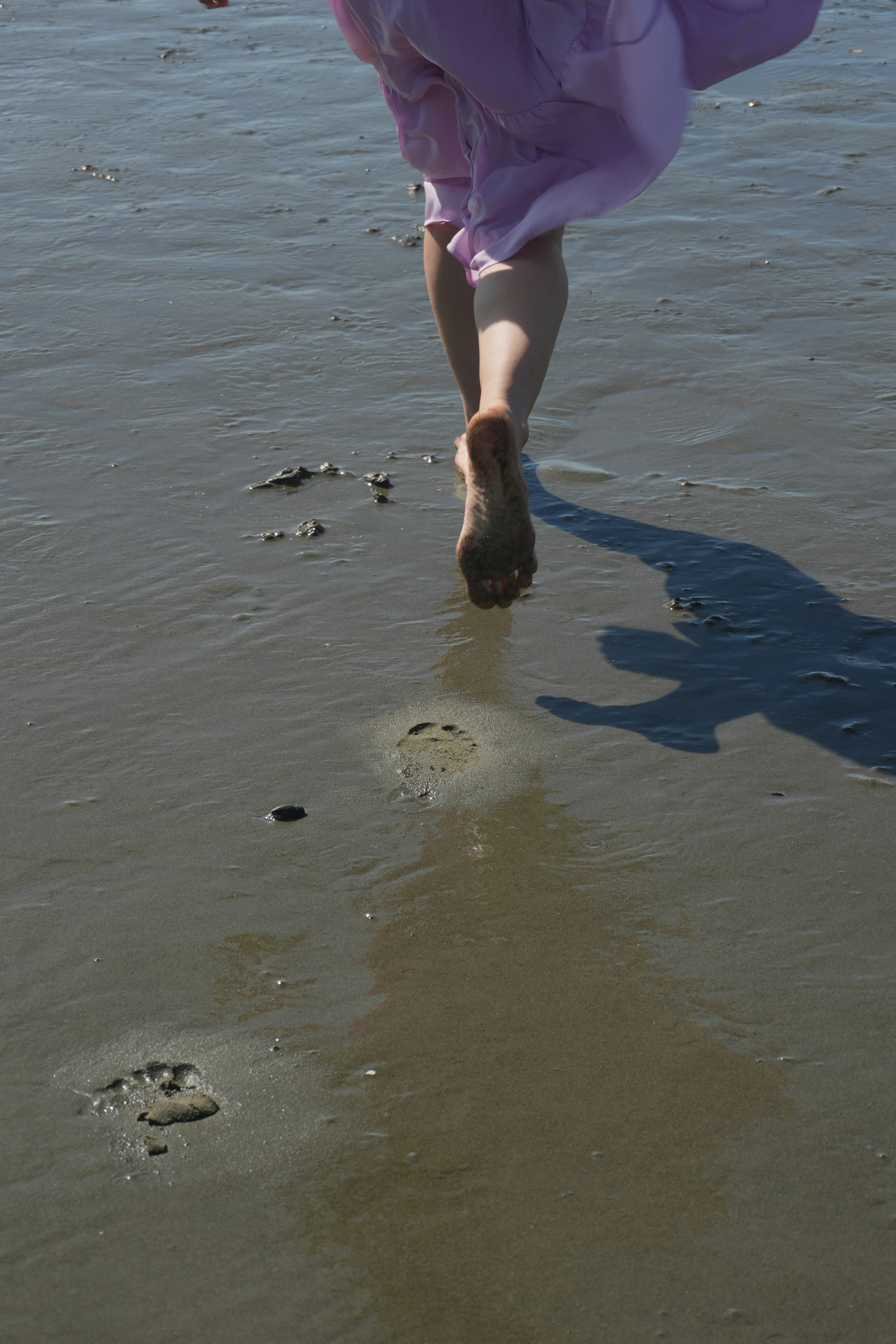 Footprints in Wet Sand: A Leap Toward the Shore