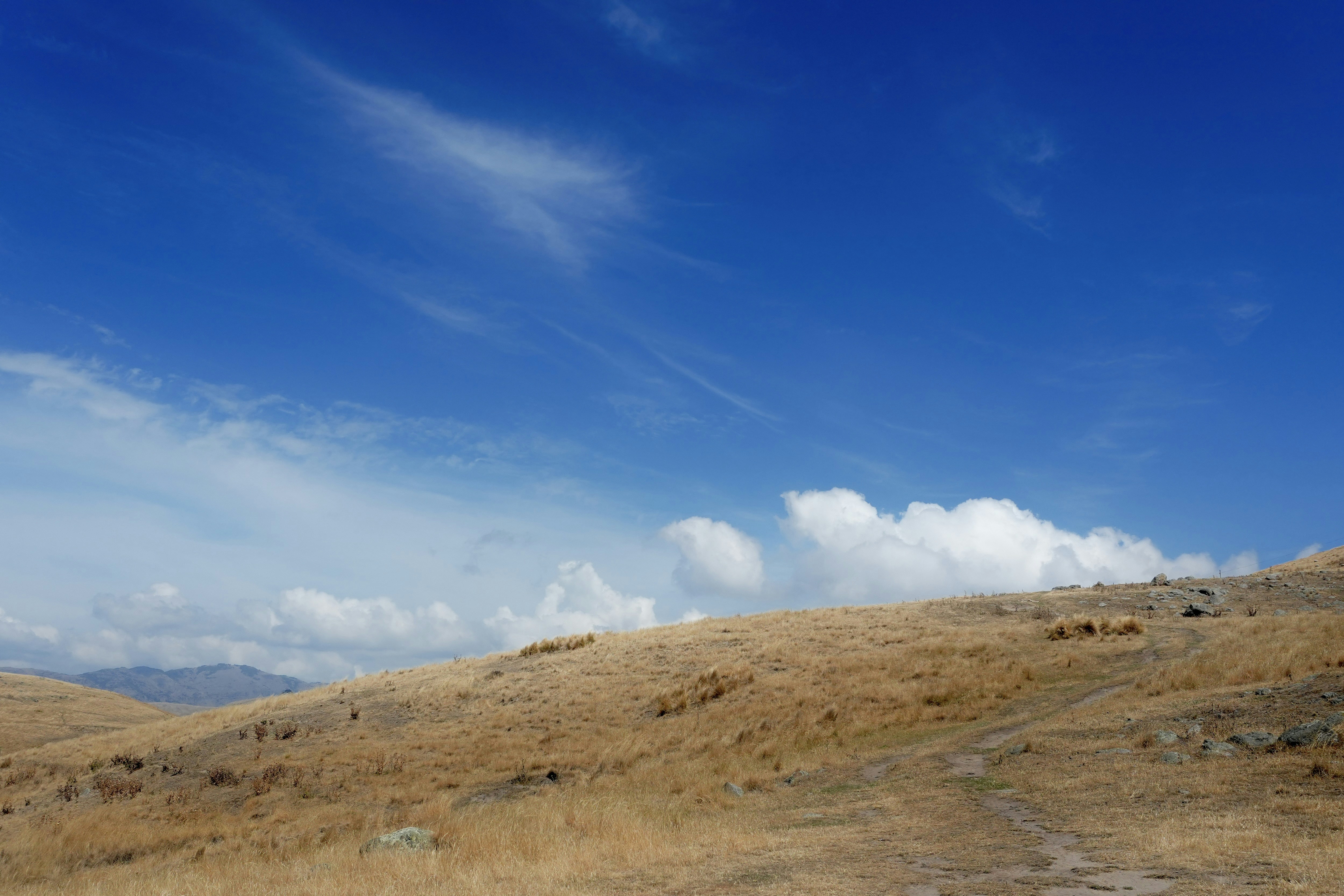 Golden Hillscape Under an Expansive Sky