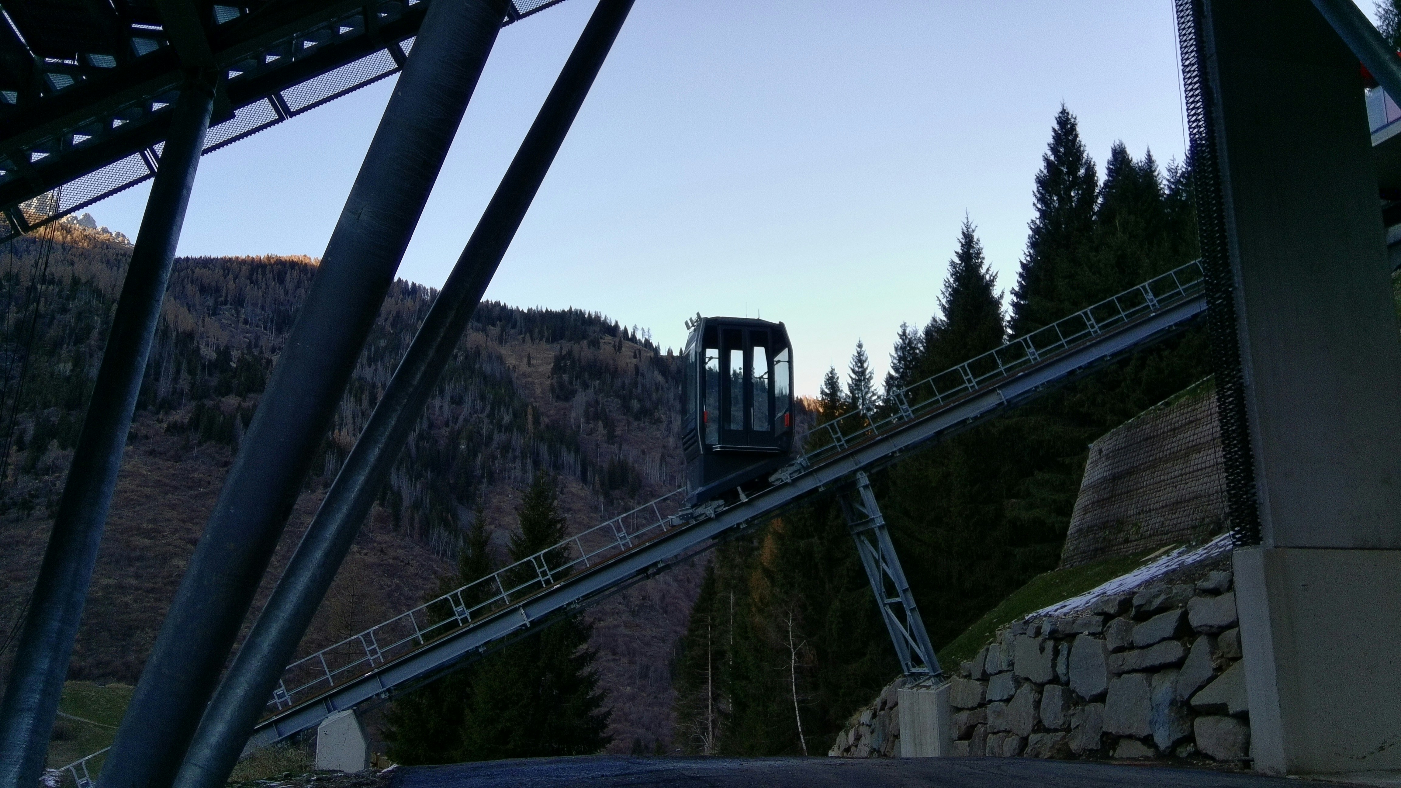 Industrial Lift Bridge Rigs in a Mountain Pass