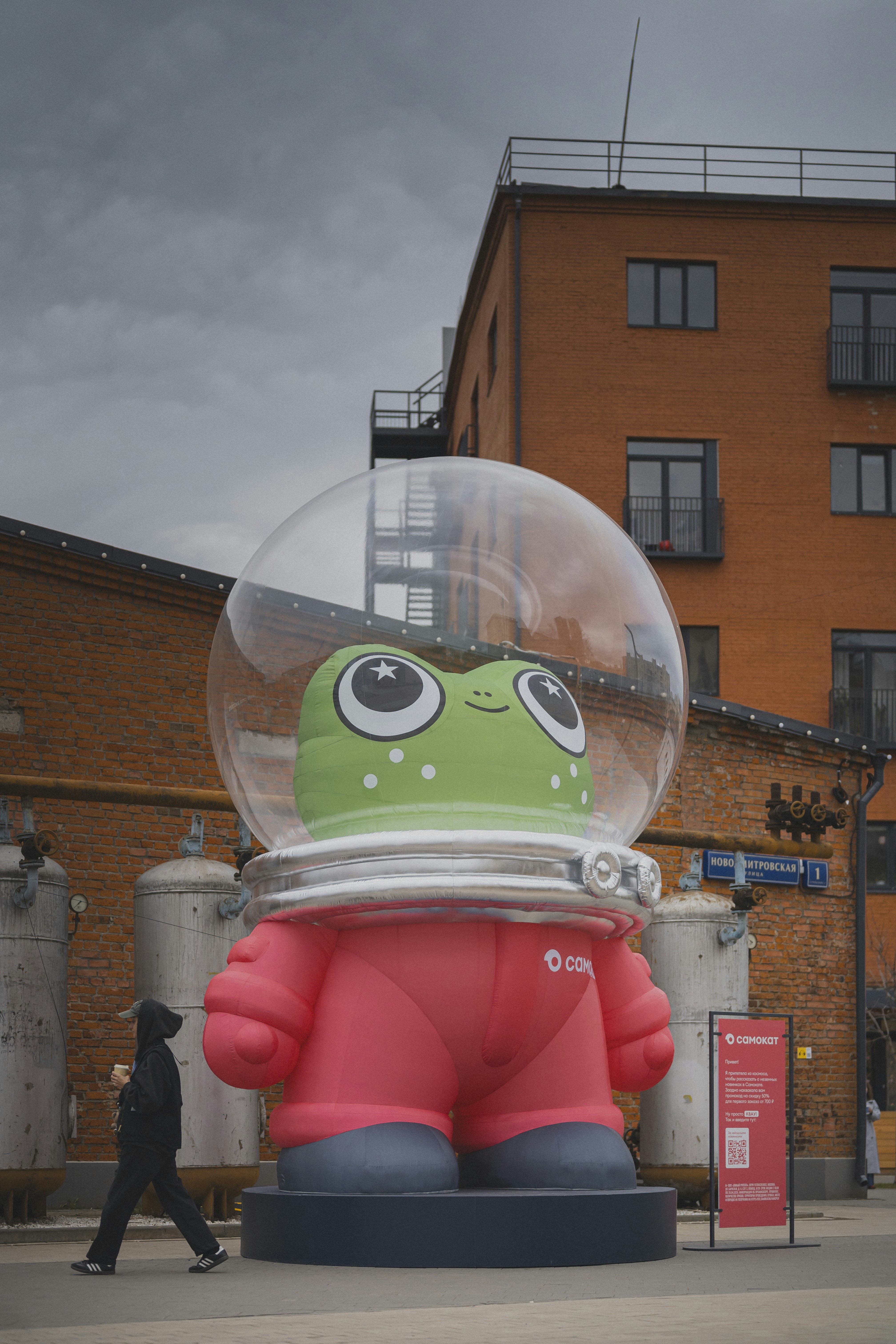 Bubble-Wound Hero: Frog in the Dome of Urban Color