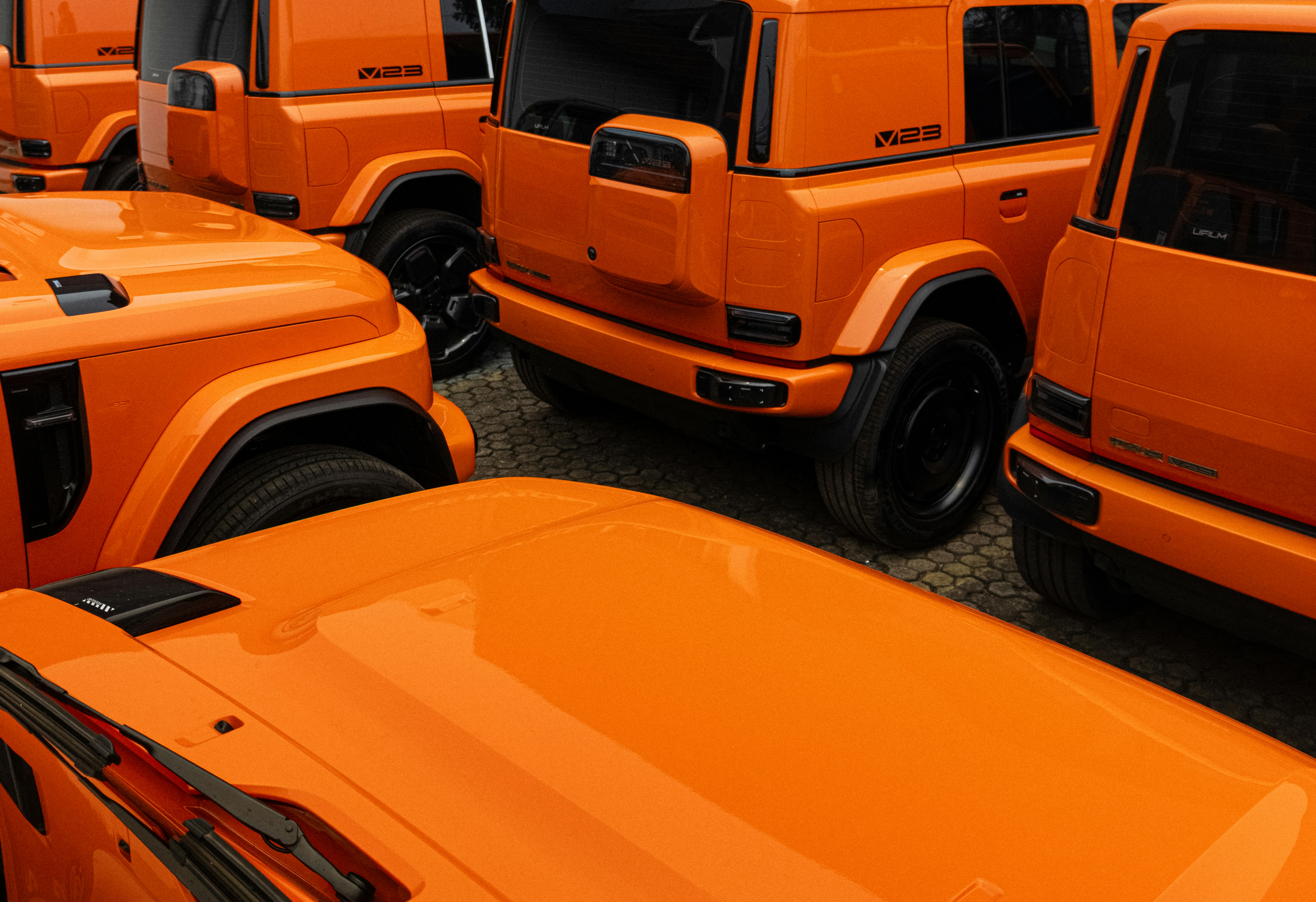 Orange Armada: A Converging Fleet of Trucks