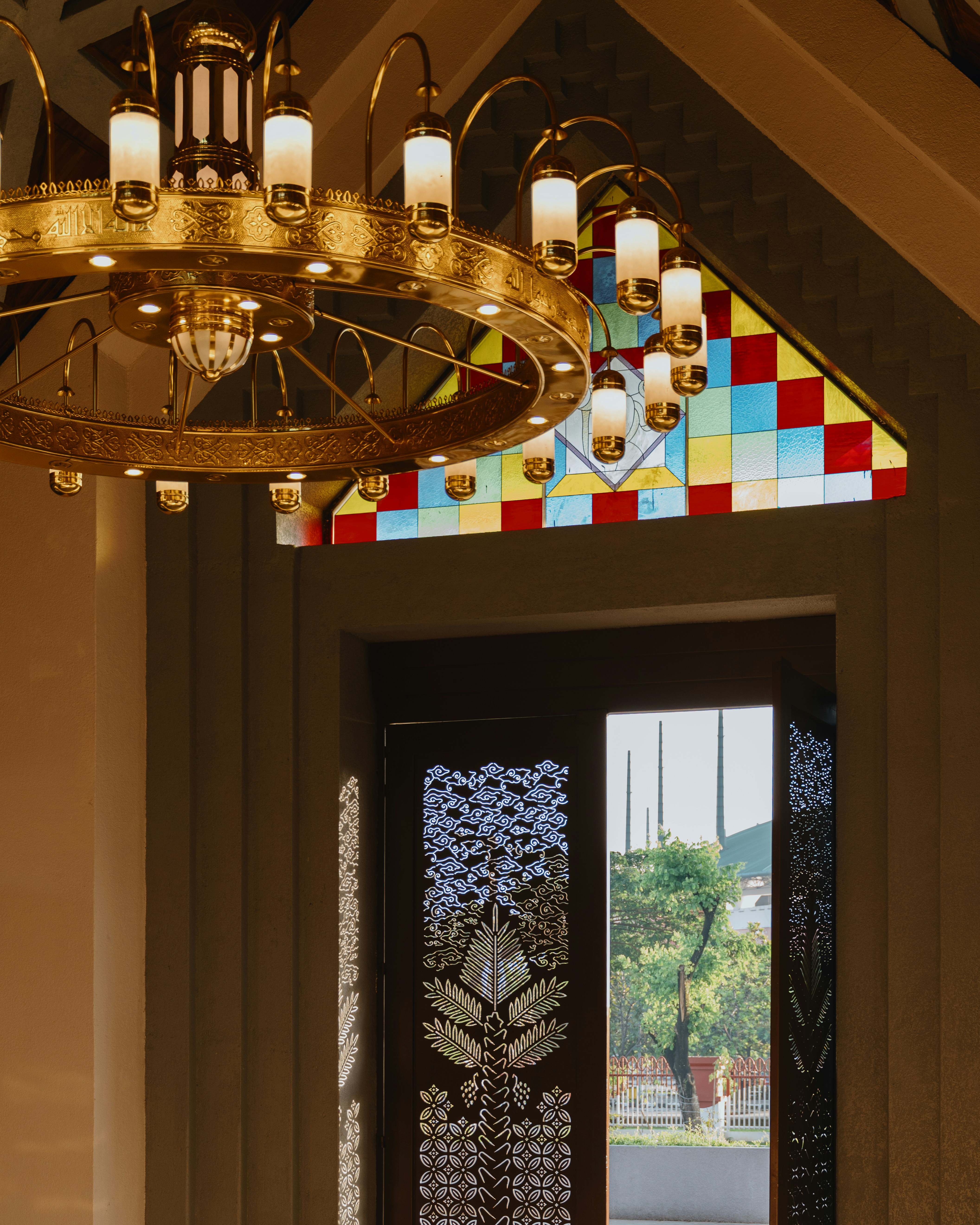 Ornate Interior Lanterns Framing a Designer Doorway