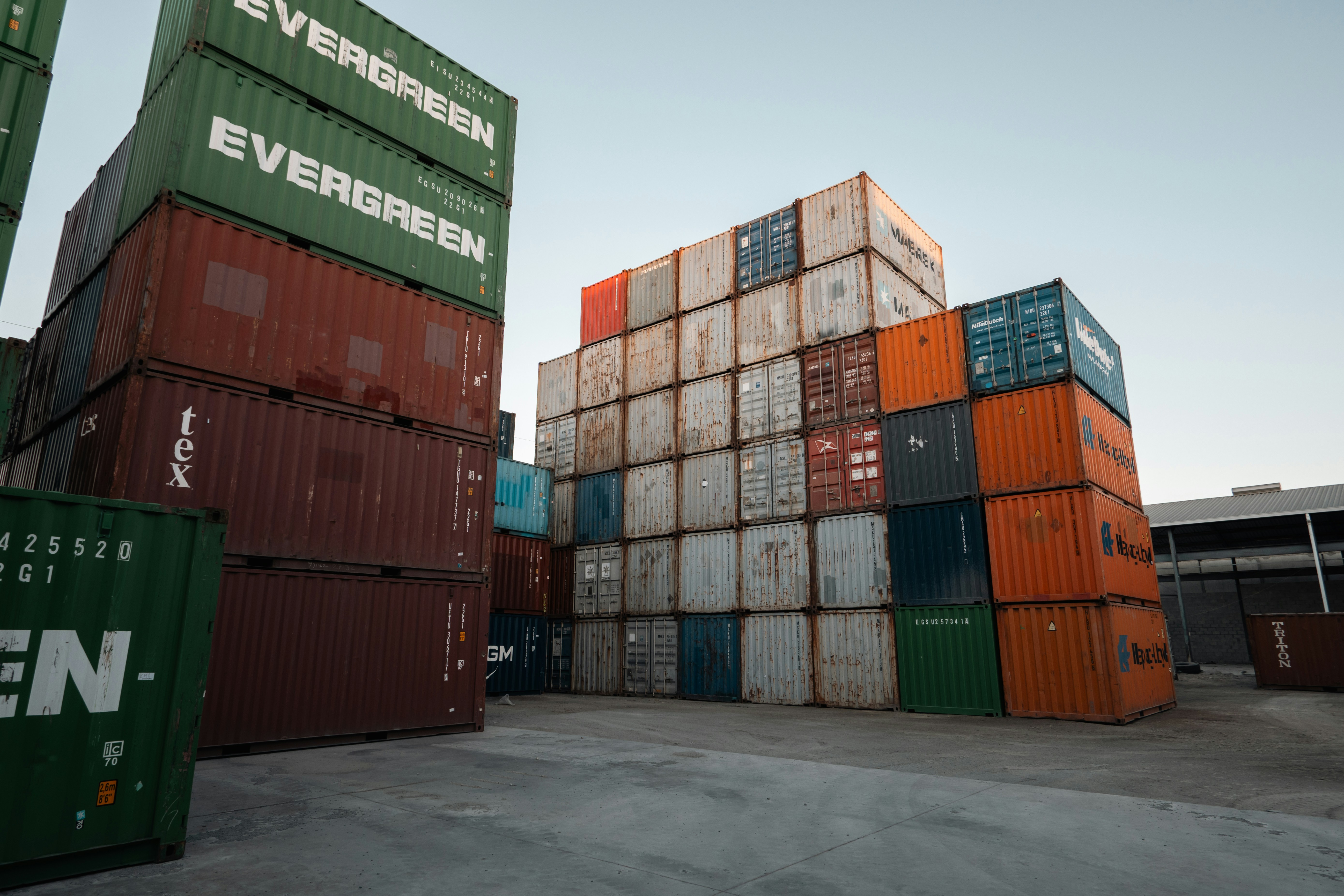 Stacked Freight Echoes: A Chessboard of Containers