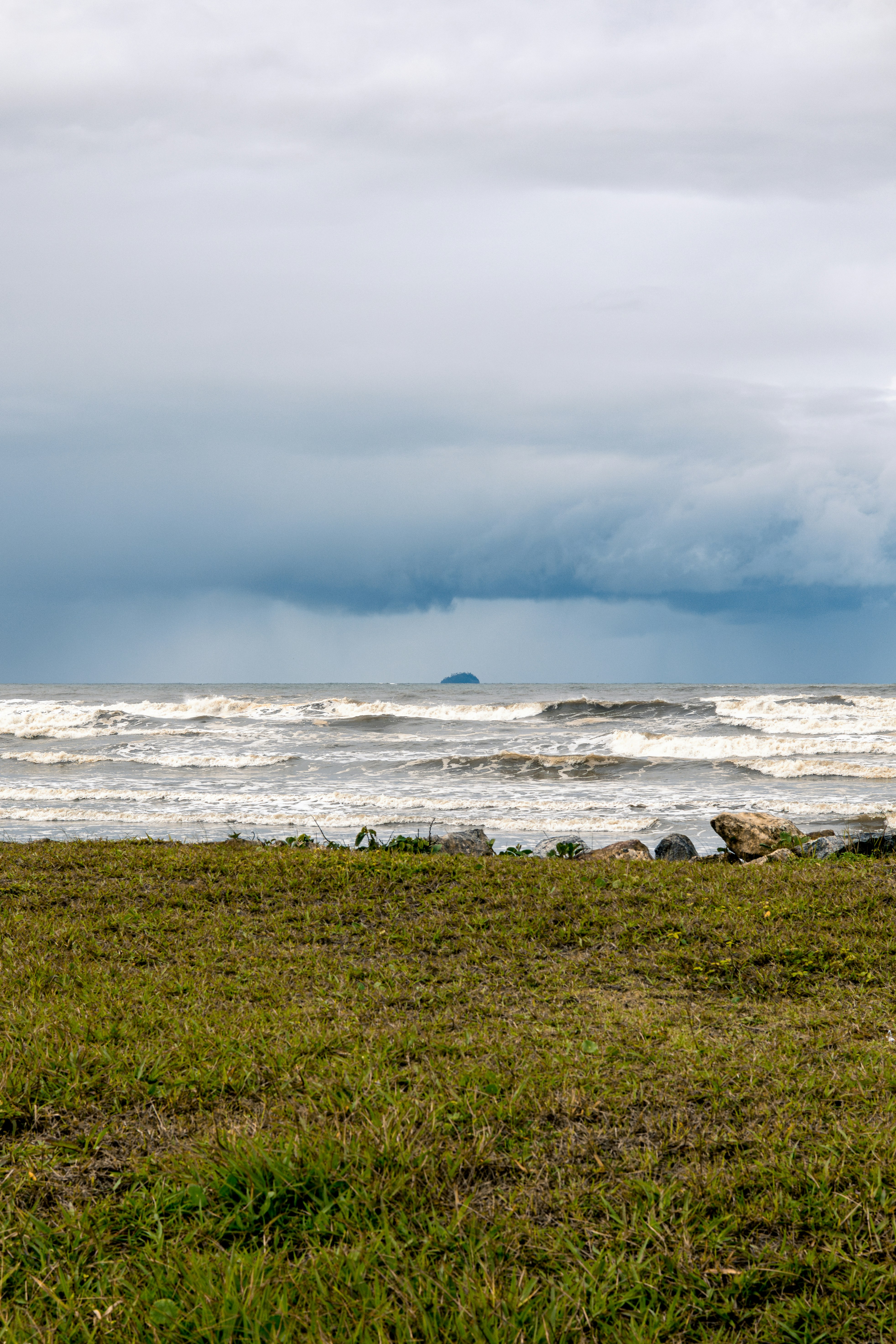 Storm-Lashed Sea on a Quiet Shore
