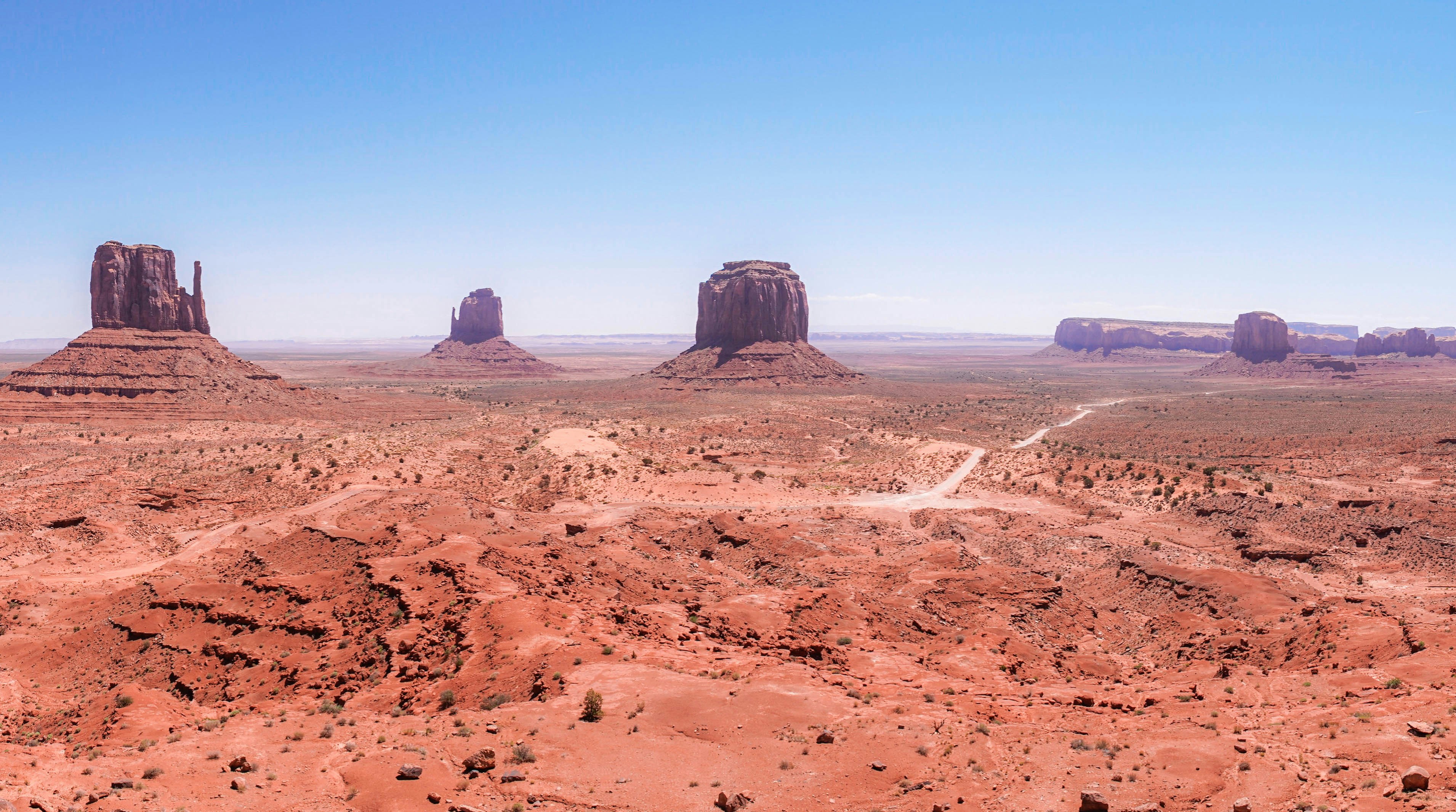 Desert Monoliths Under Open Sky