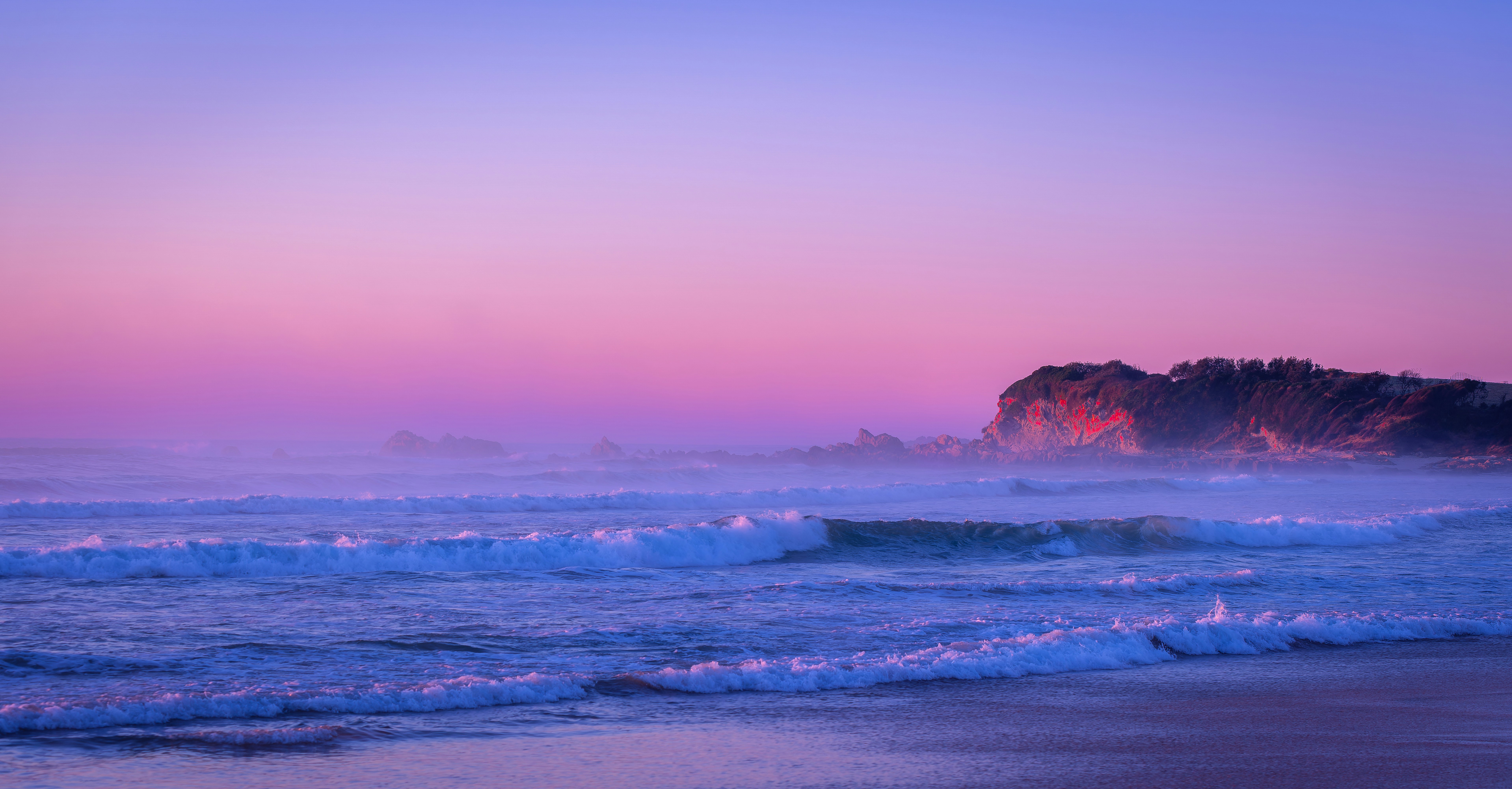 Pastel Tide: A Quiet Sunset Over the Coral Coast