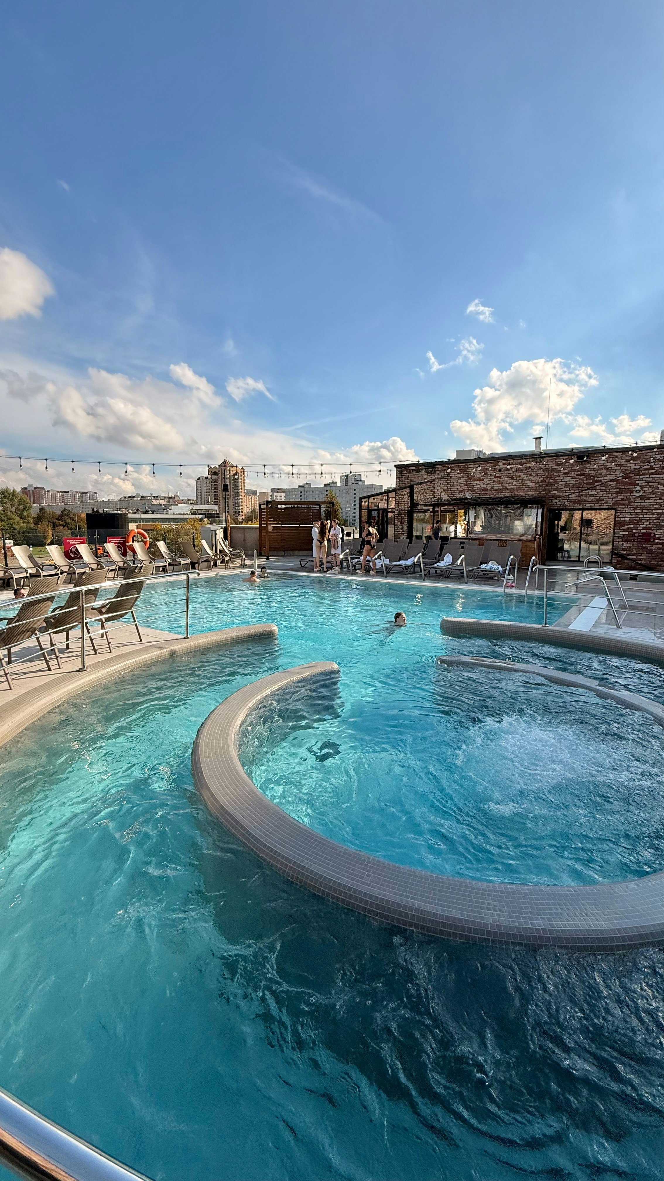 Rooftop Pool Underclear Sky