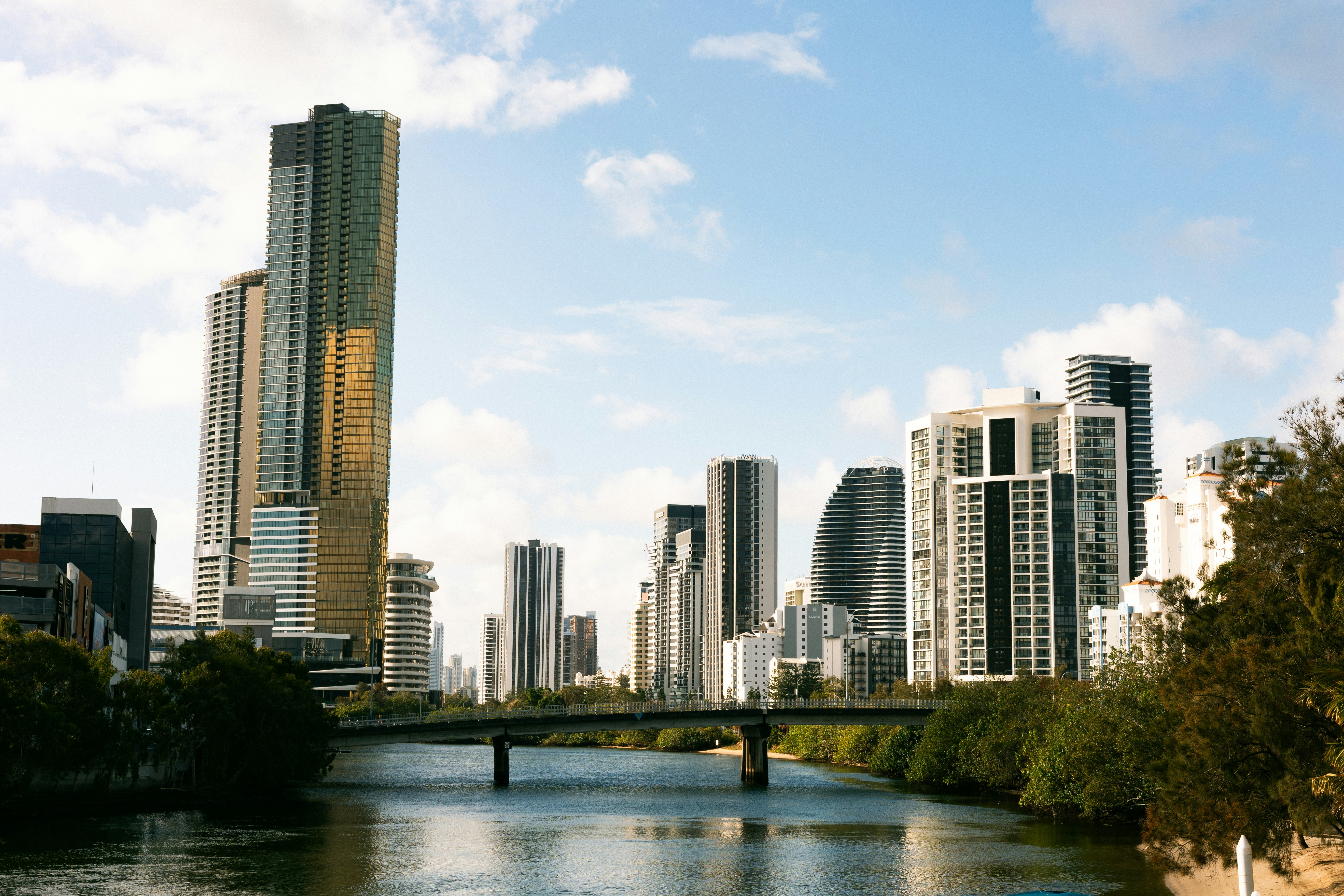 River Run through a Modern Skyline