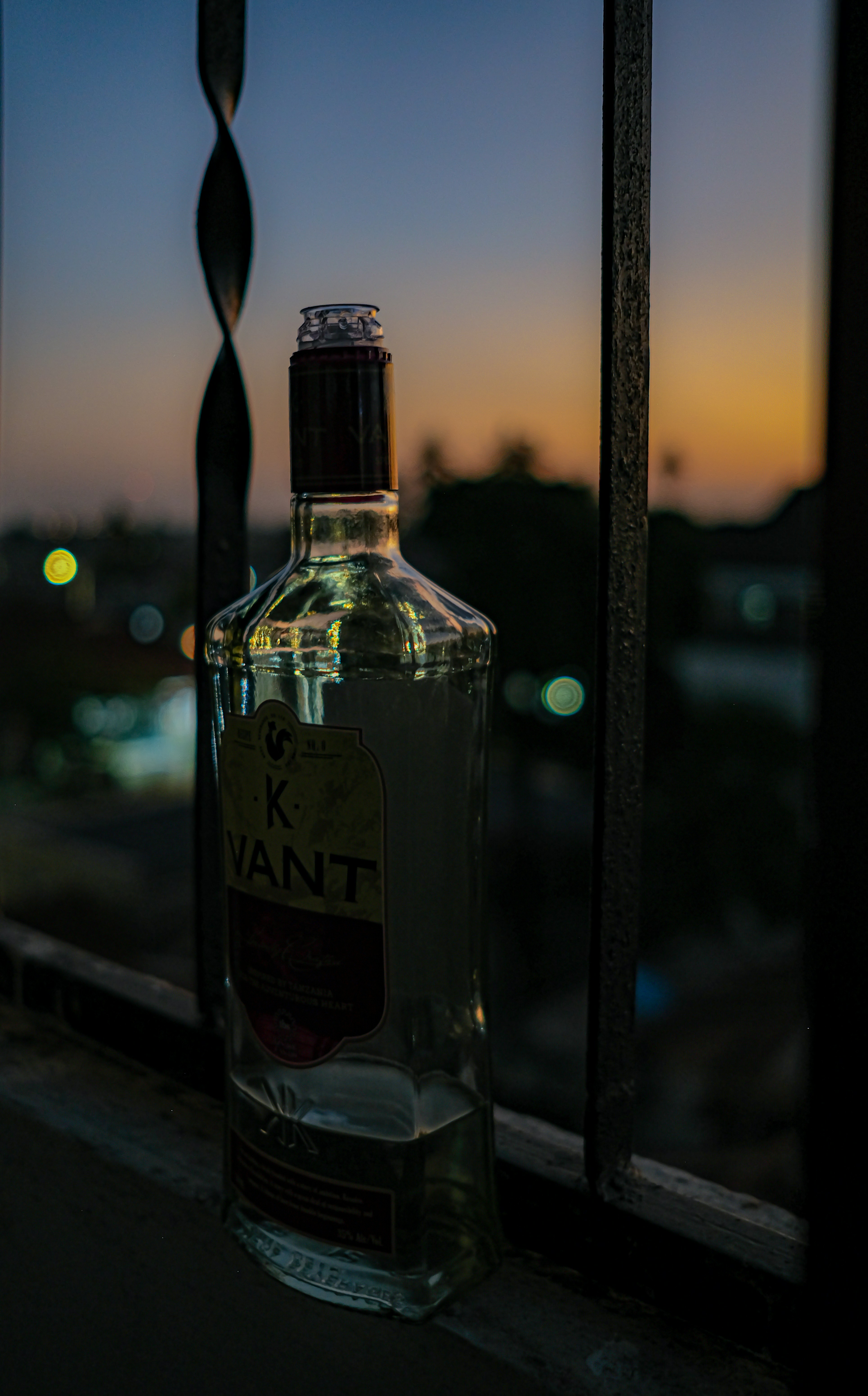 Twilight on the Balcony: A Quiet Bottled Moment