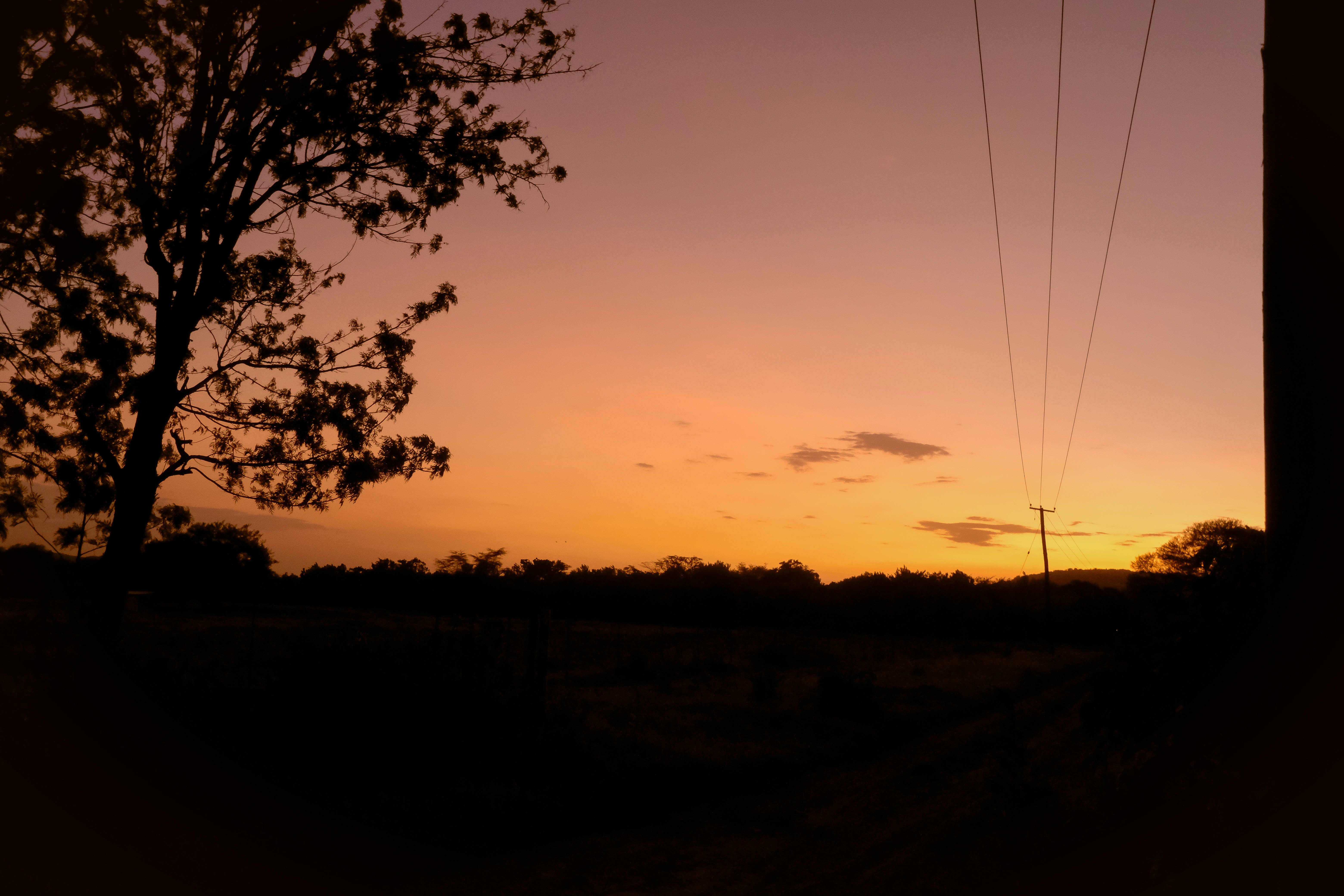 Horizon Glow: Sunset Over a Quiet Field
