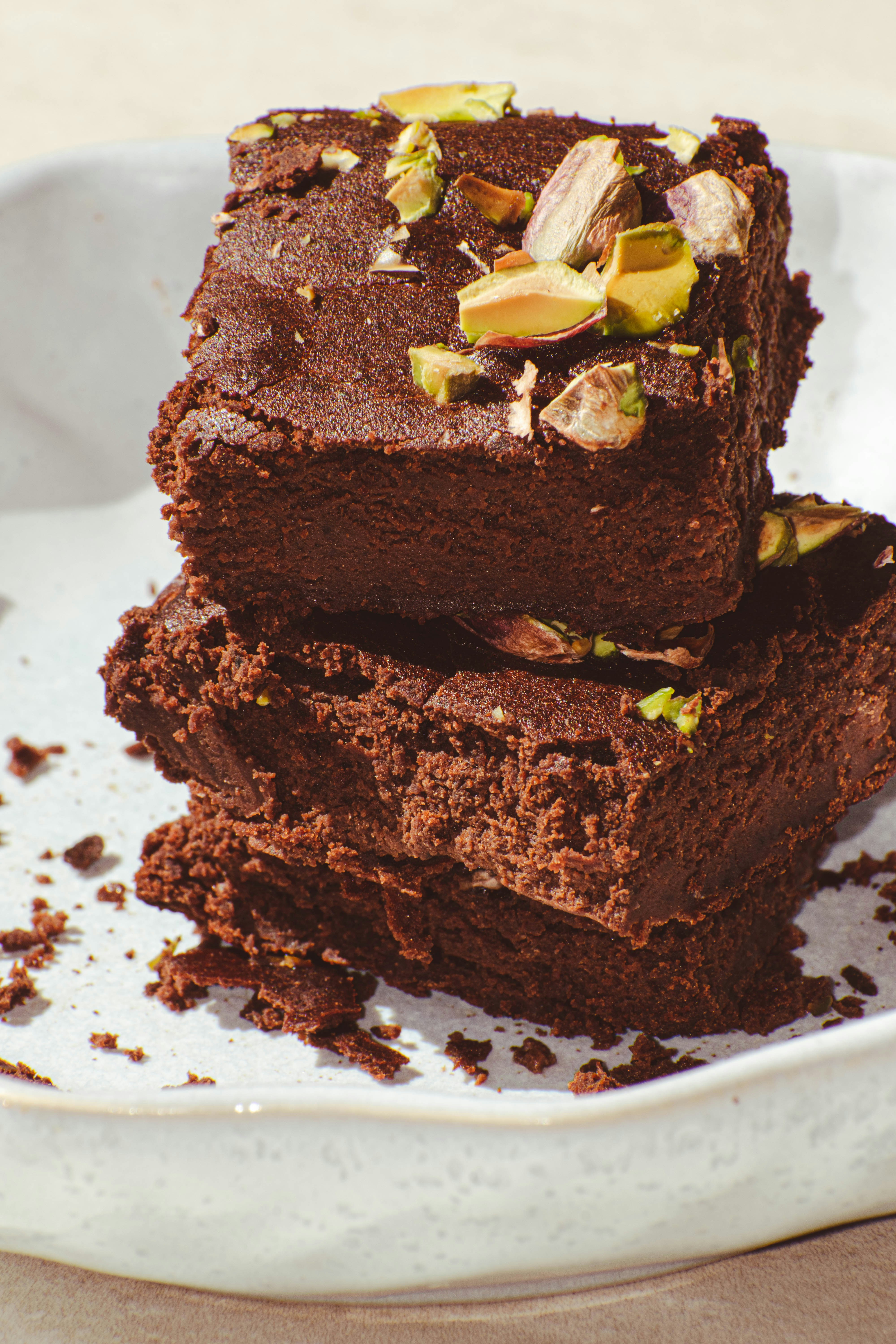 Chocolaty Pistachio Stack: Dense Layers of Cocoa Noir