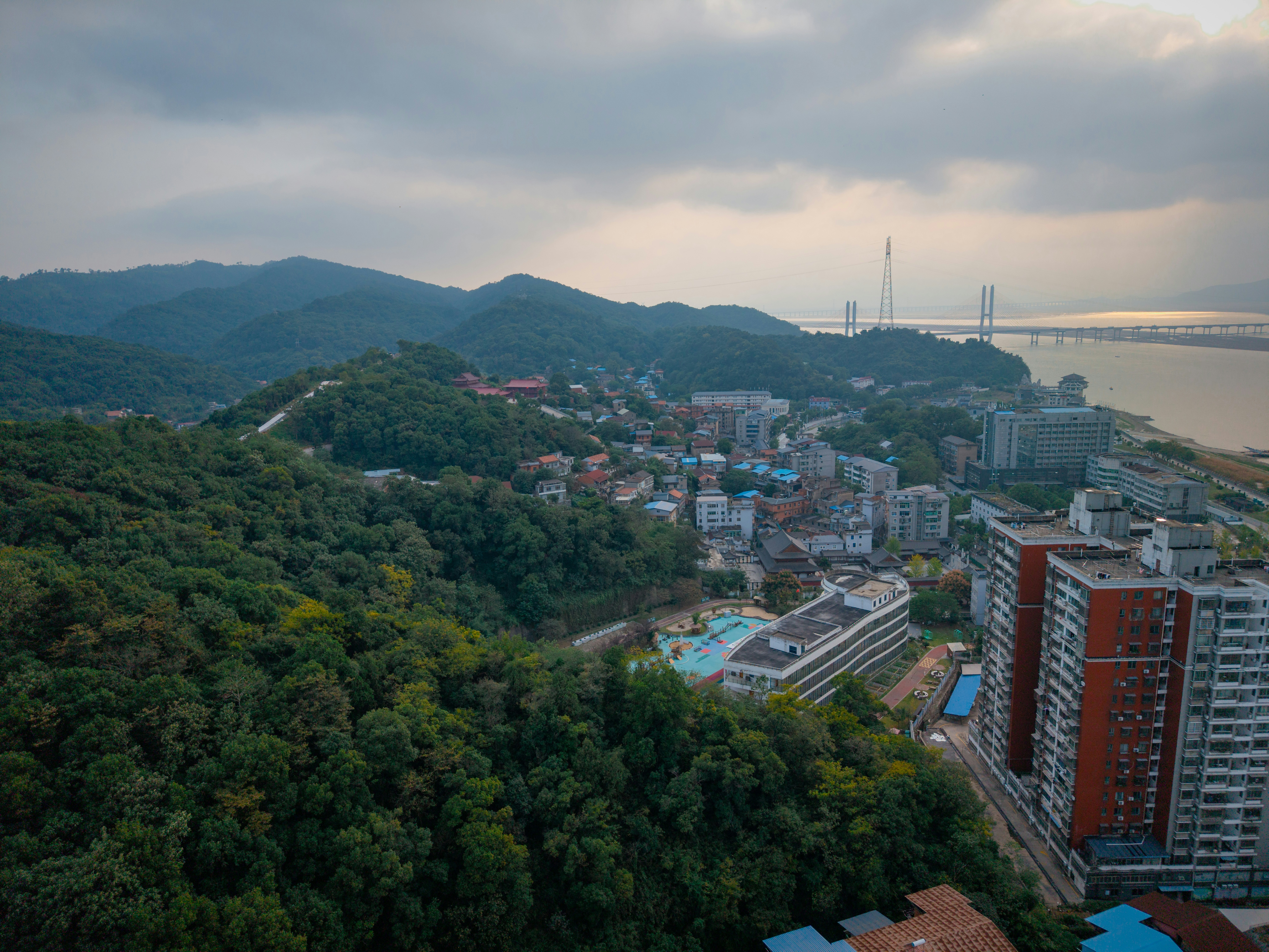 Coastal Cityscape Clings to the Hillside