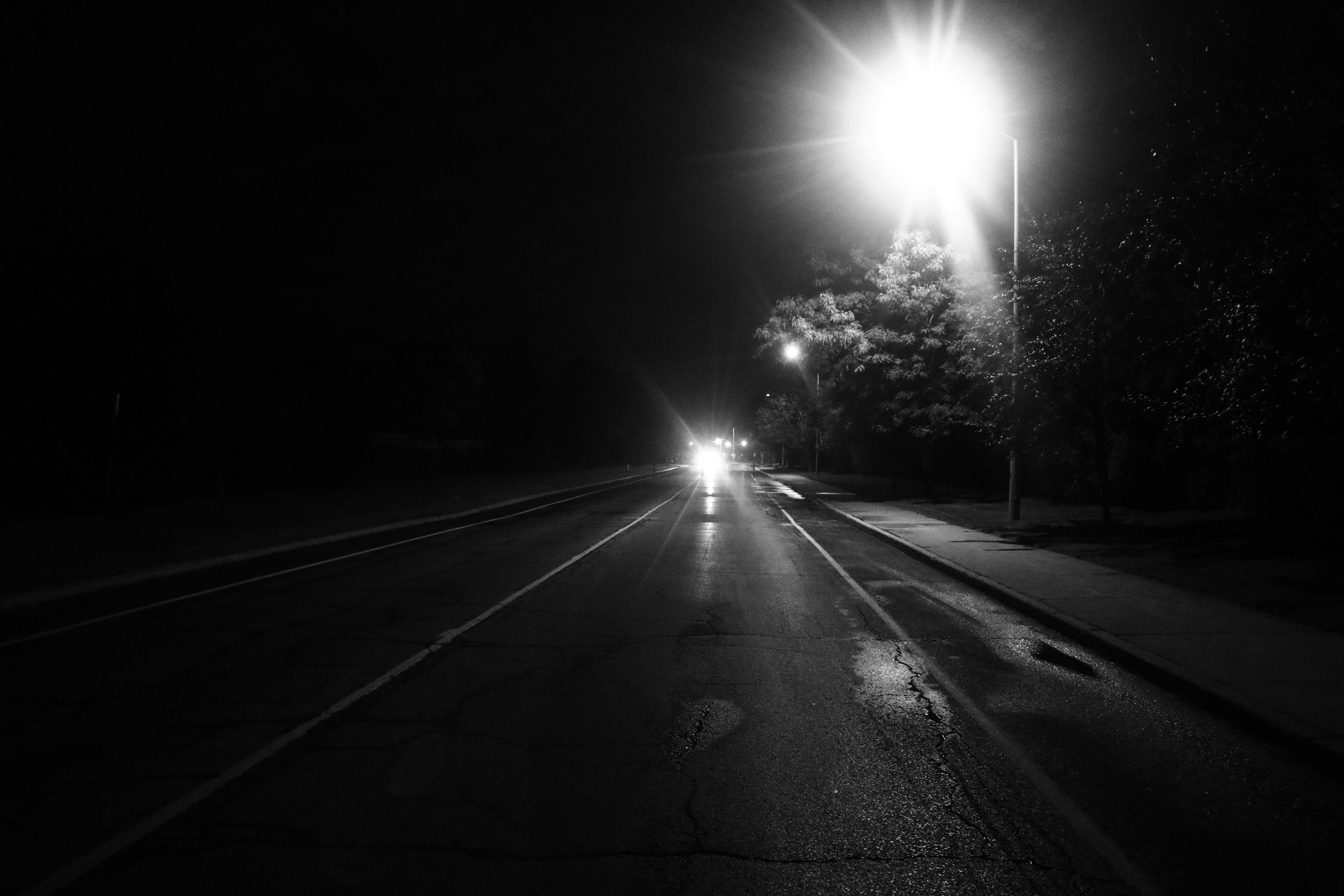 Headlights on a Quiet Night: A Lone Street to Somewhere