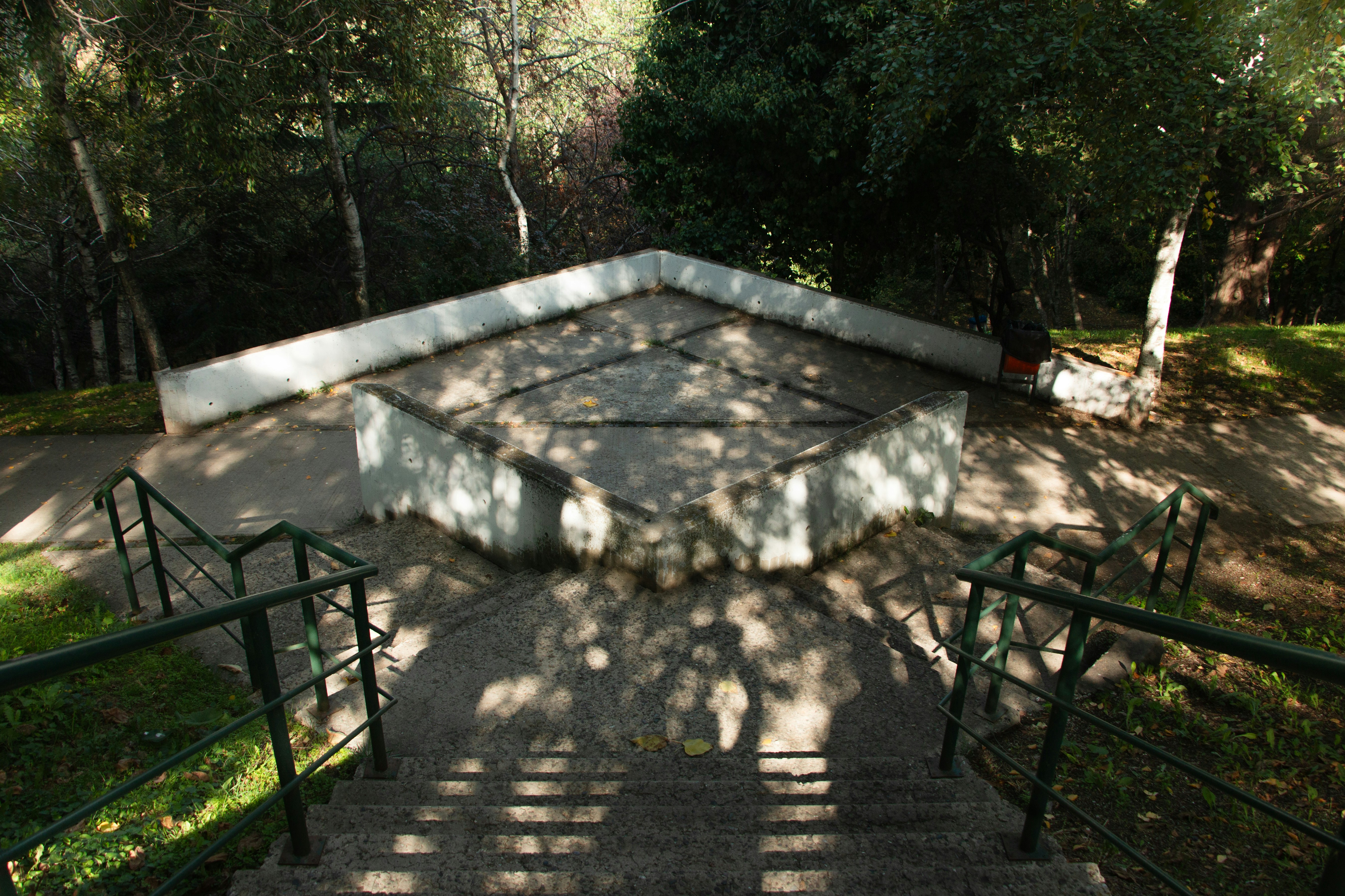 Sunlit Staircase Echoes: A Quiet Descent into Shadowed Terrace