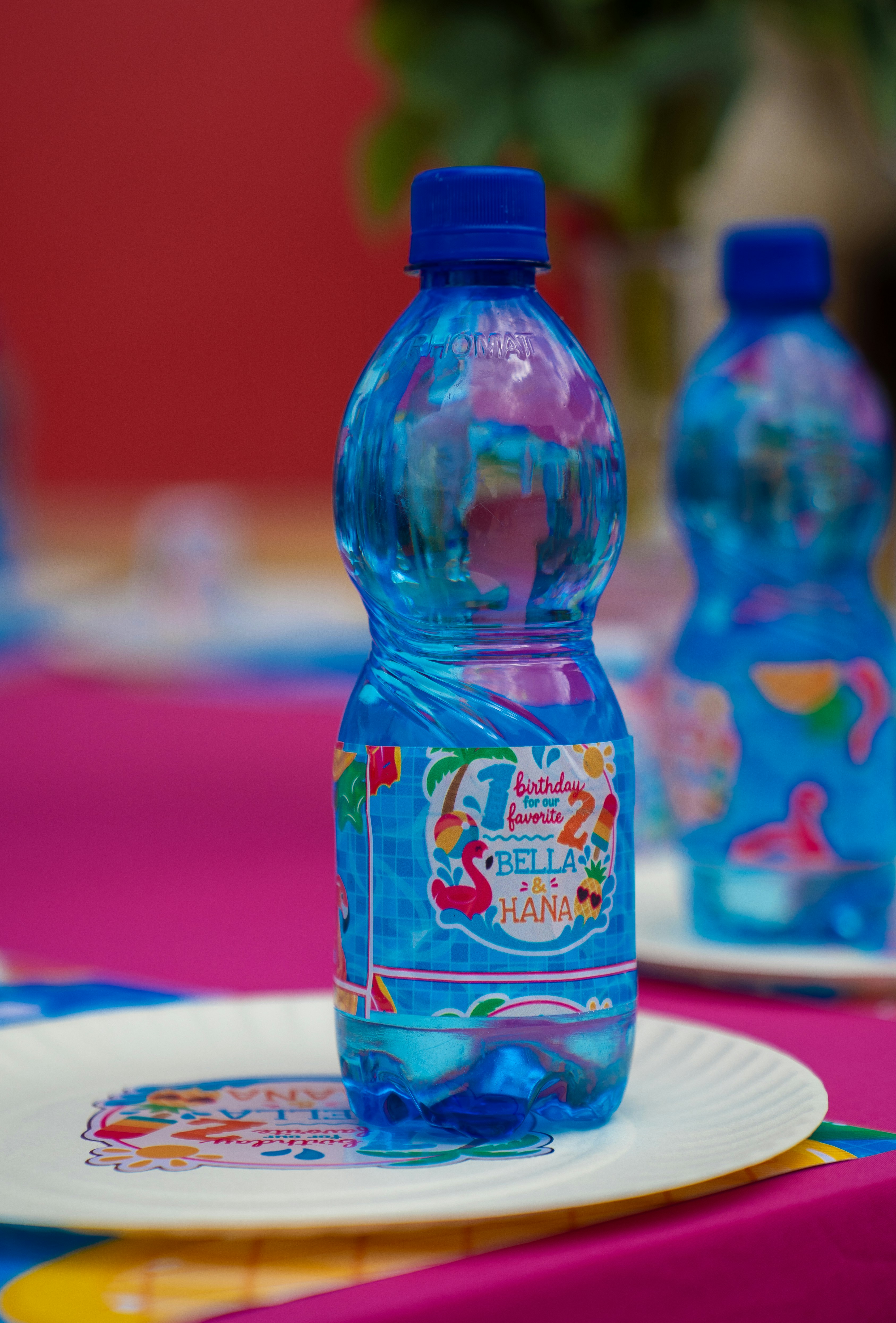 Blue Birthday Bubbler: A Bottled Celebration Centered on Colorful Label