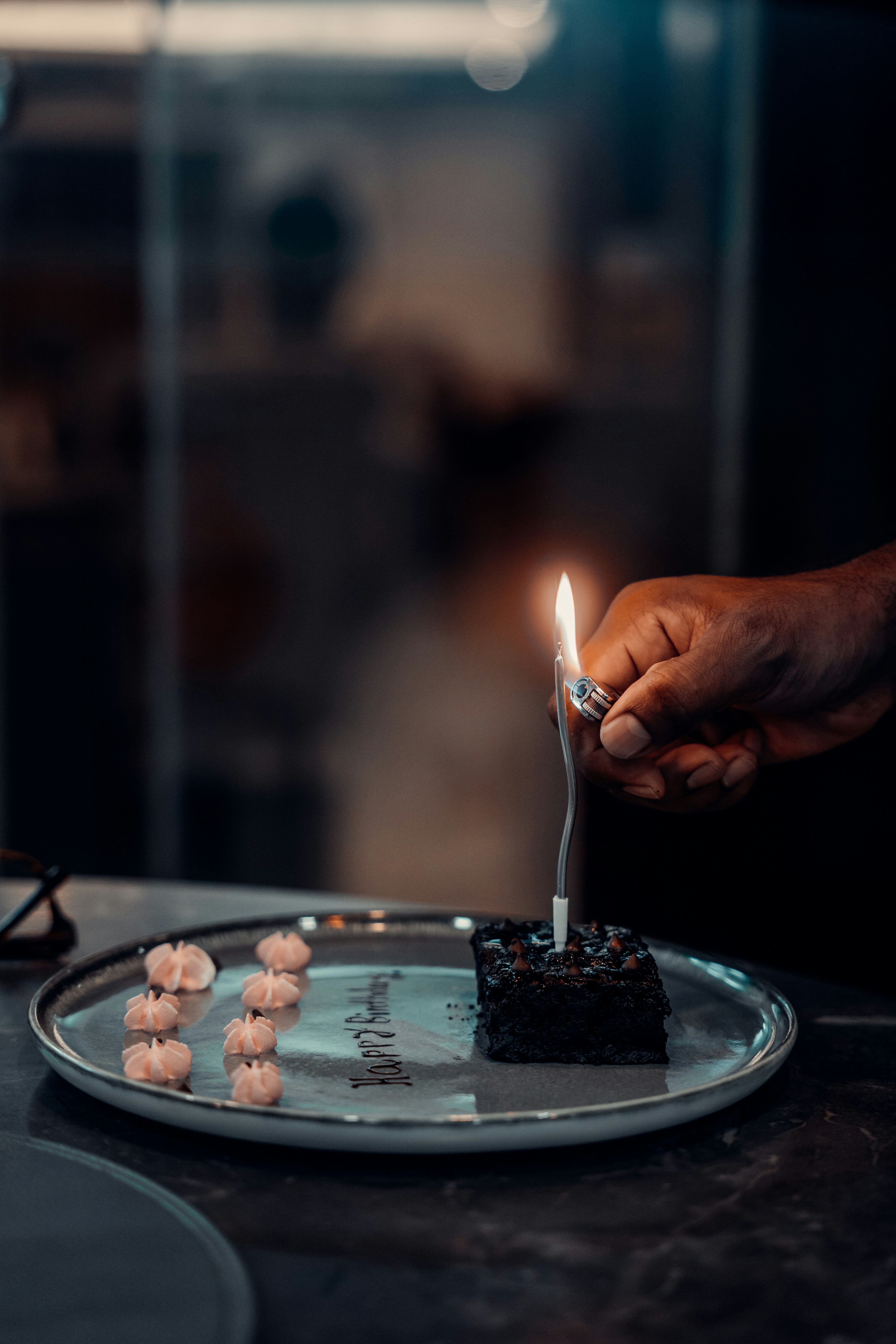 Flame on a Slice: A Birthday Moment Centered on the Candle