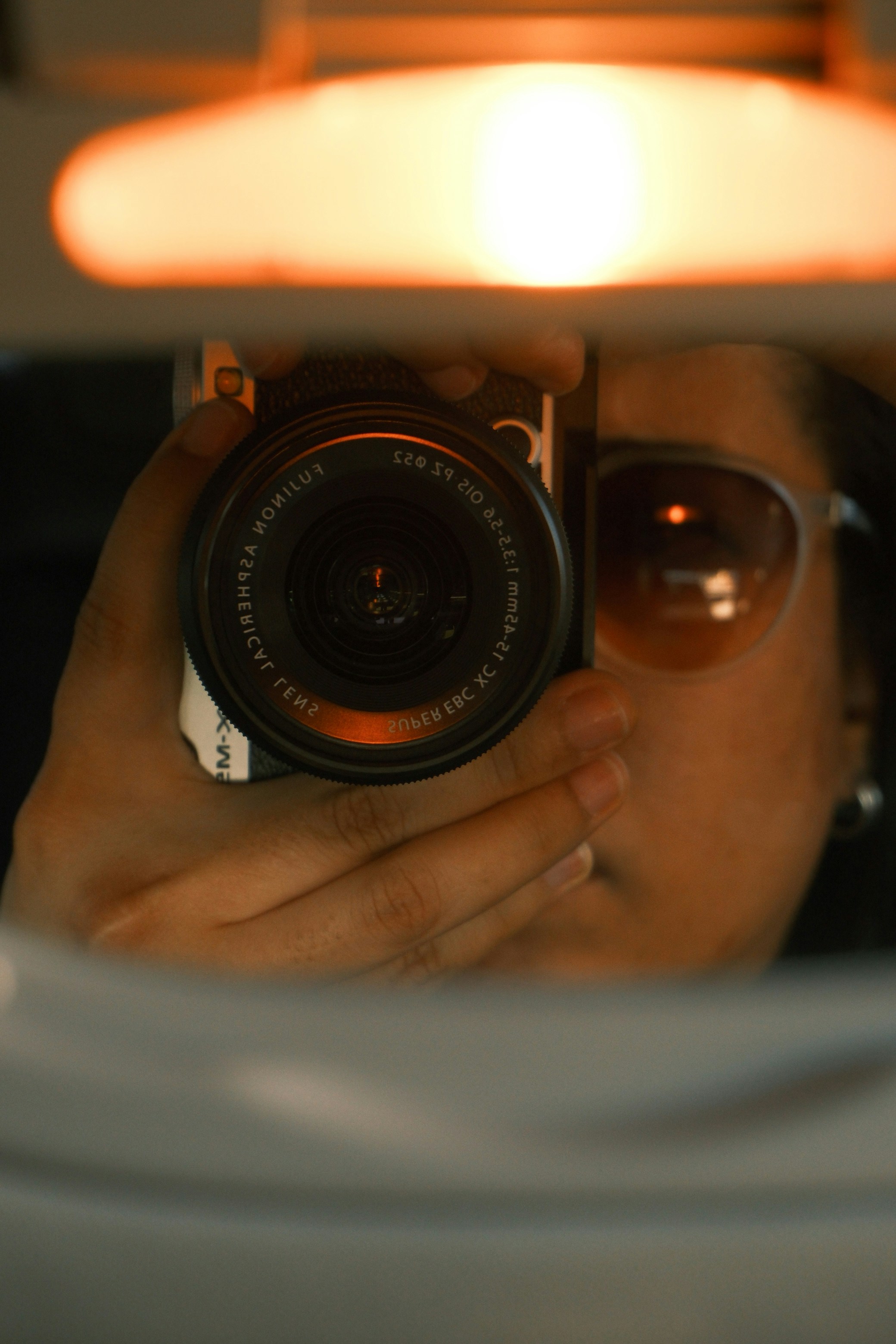 Through the Lens: A Self-Paced Selfie with a Humble Reflective Glow