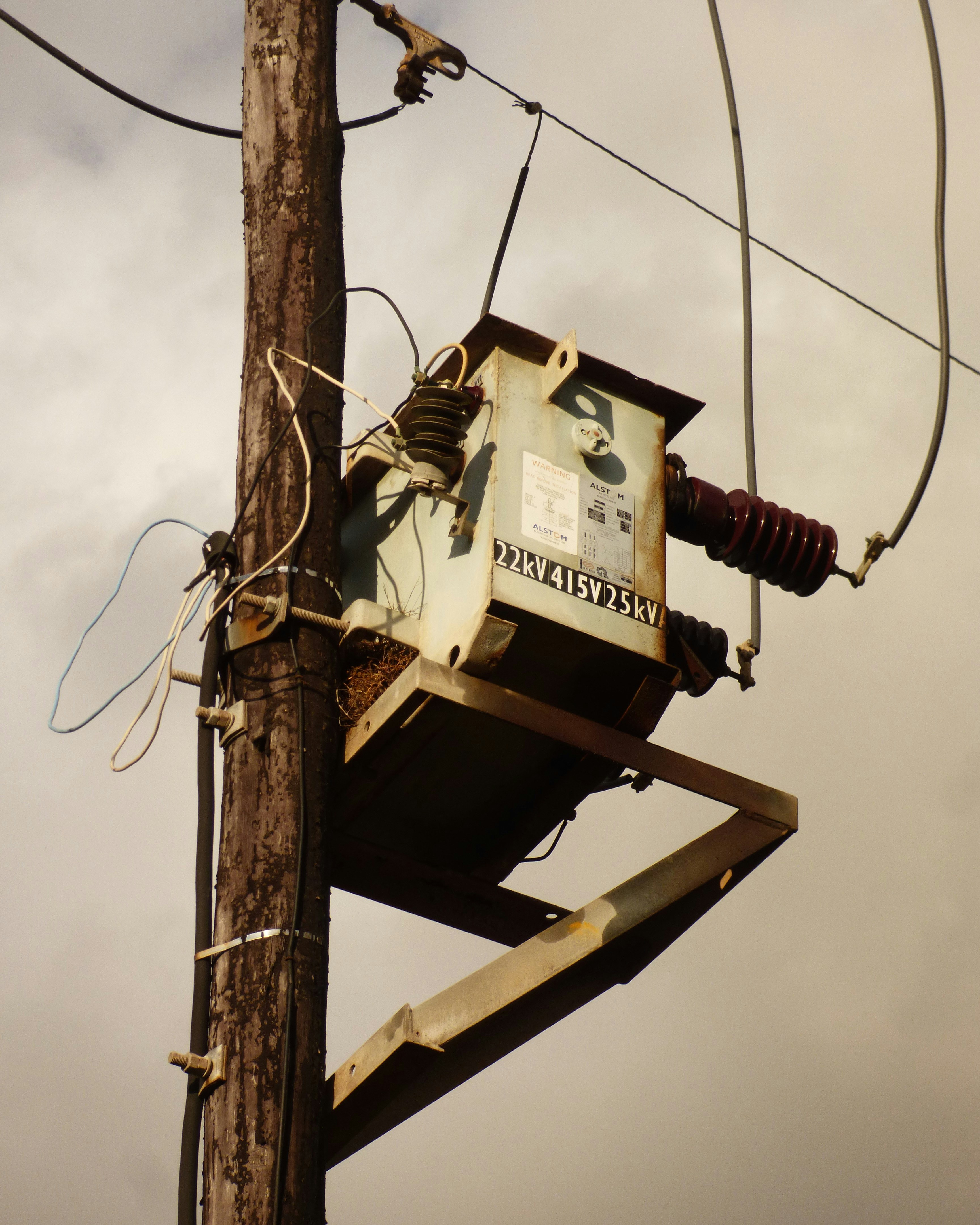 High Tension on a Weathered Transformer Corridor