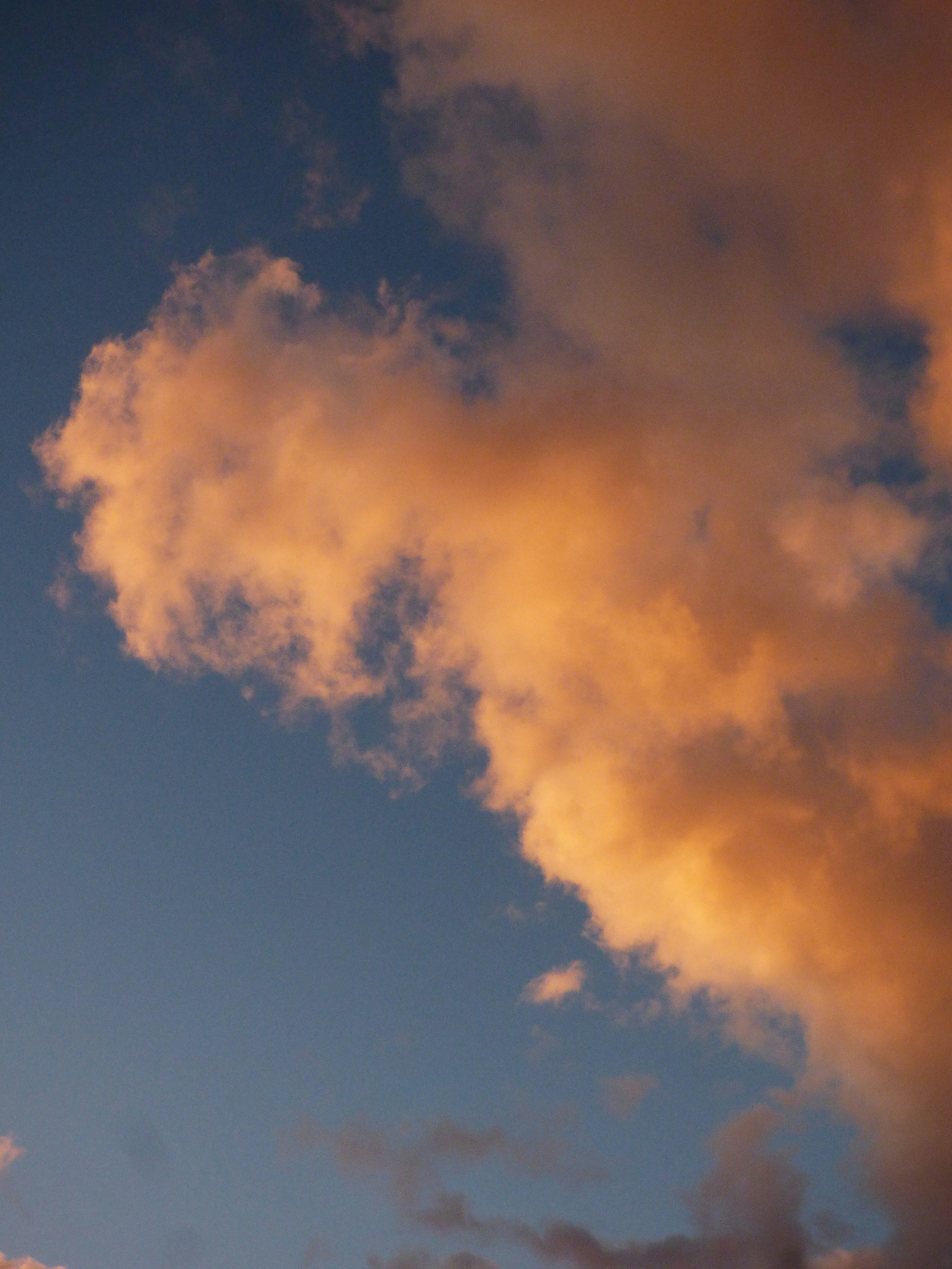 Gilded Cloud Drift Across a Quiet Evening Sky