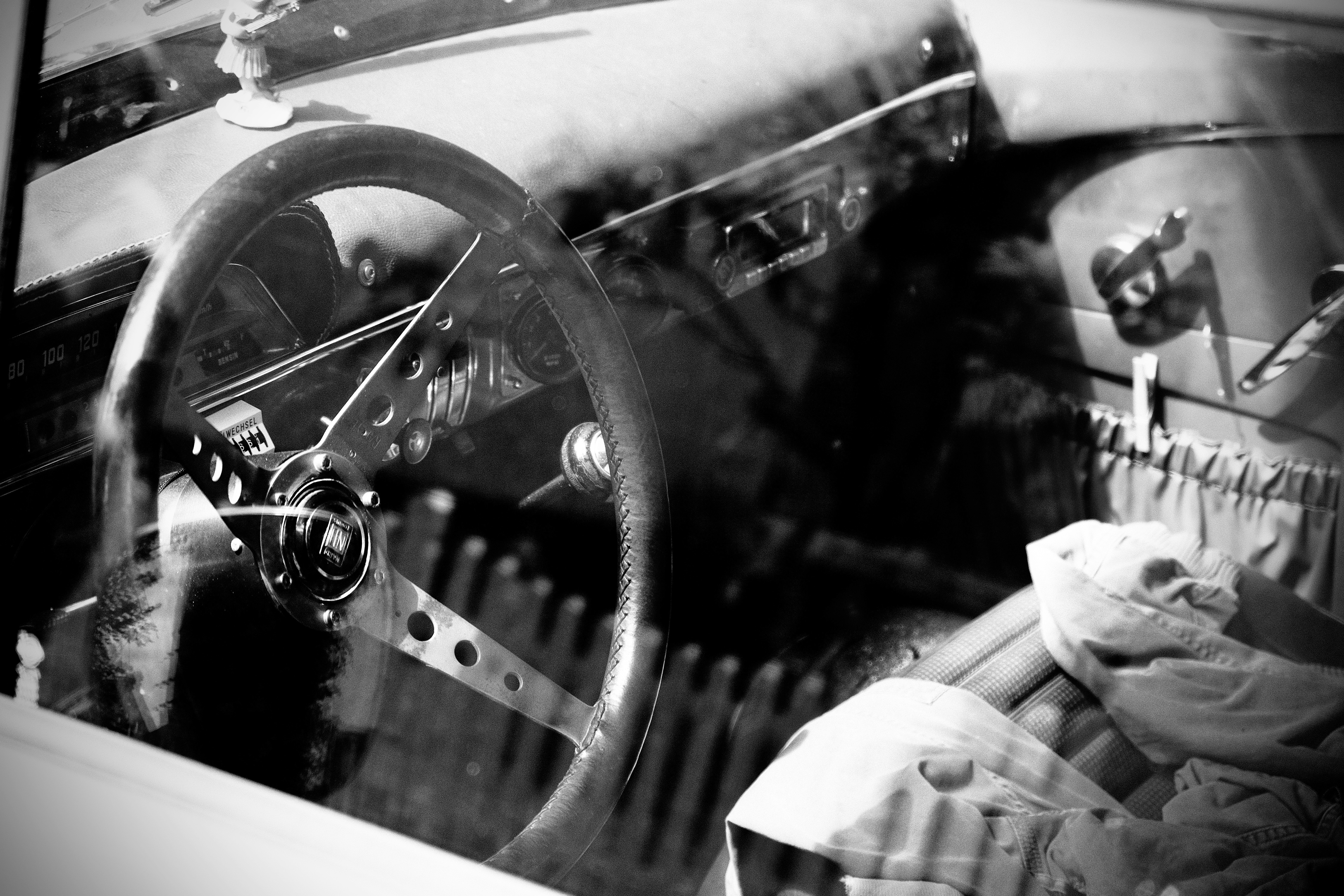 Steering Through Time: A Window into Retro Dash and Leather
