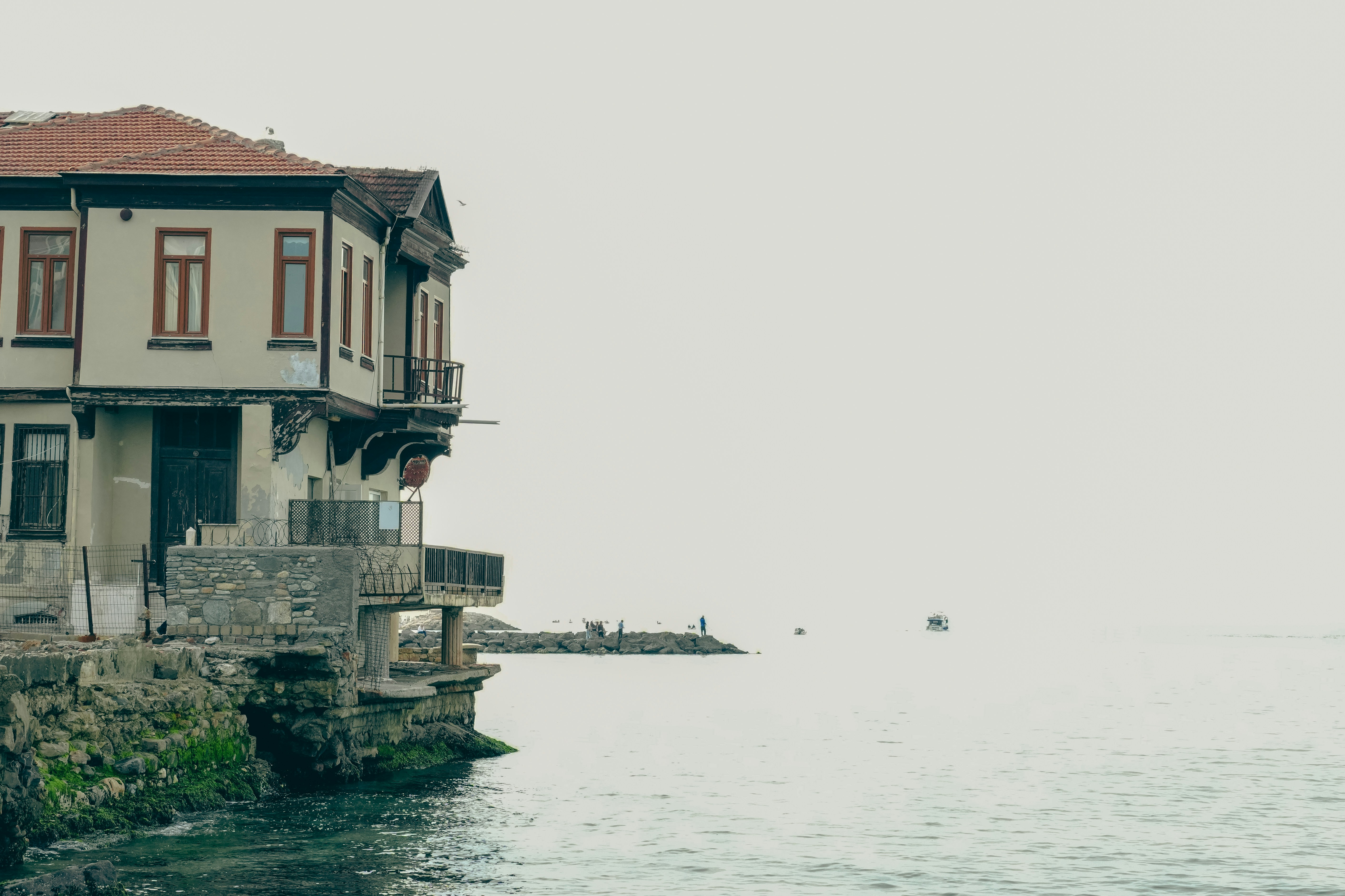 Harbor House Overlooking a Quiet Sea