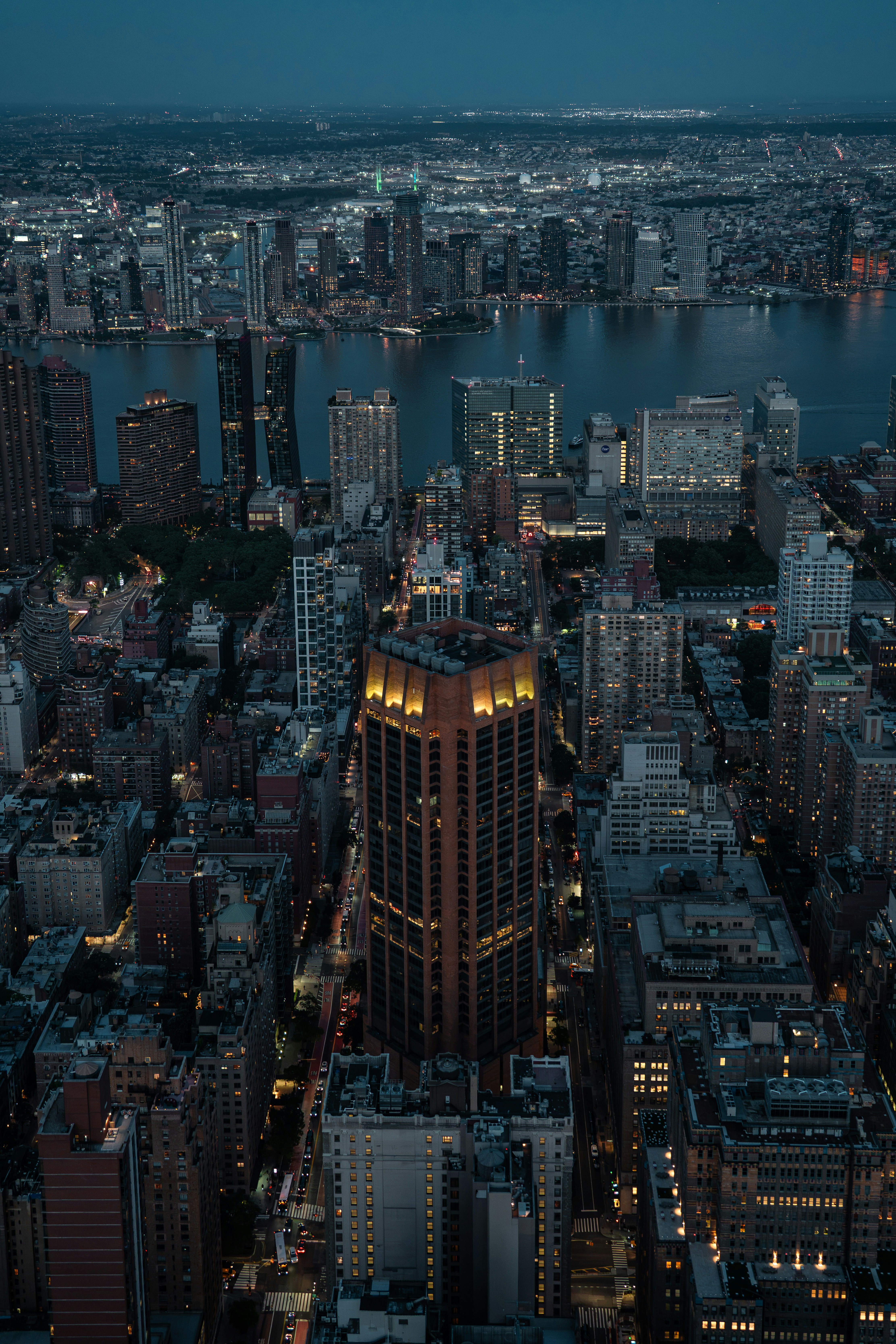 Midnight Pulse: A City Crowned by Skyscraper Heat