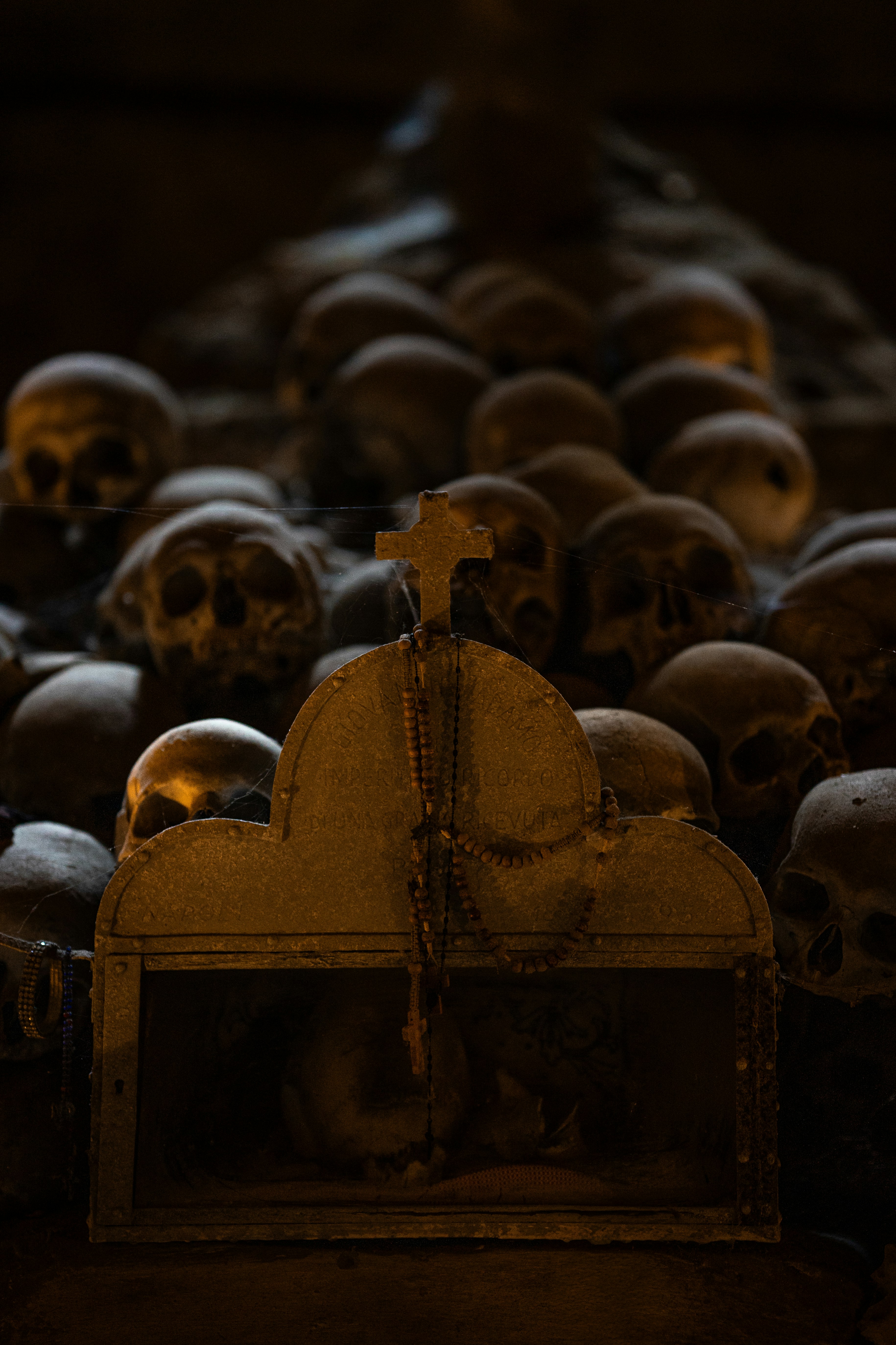 Whispers of the Dark: A Funeral Shrine Among Skulls