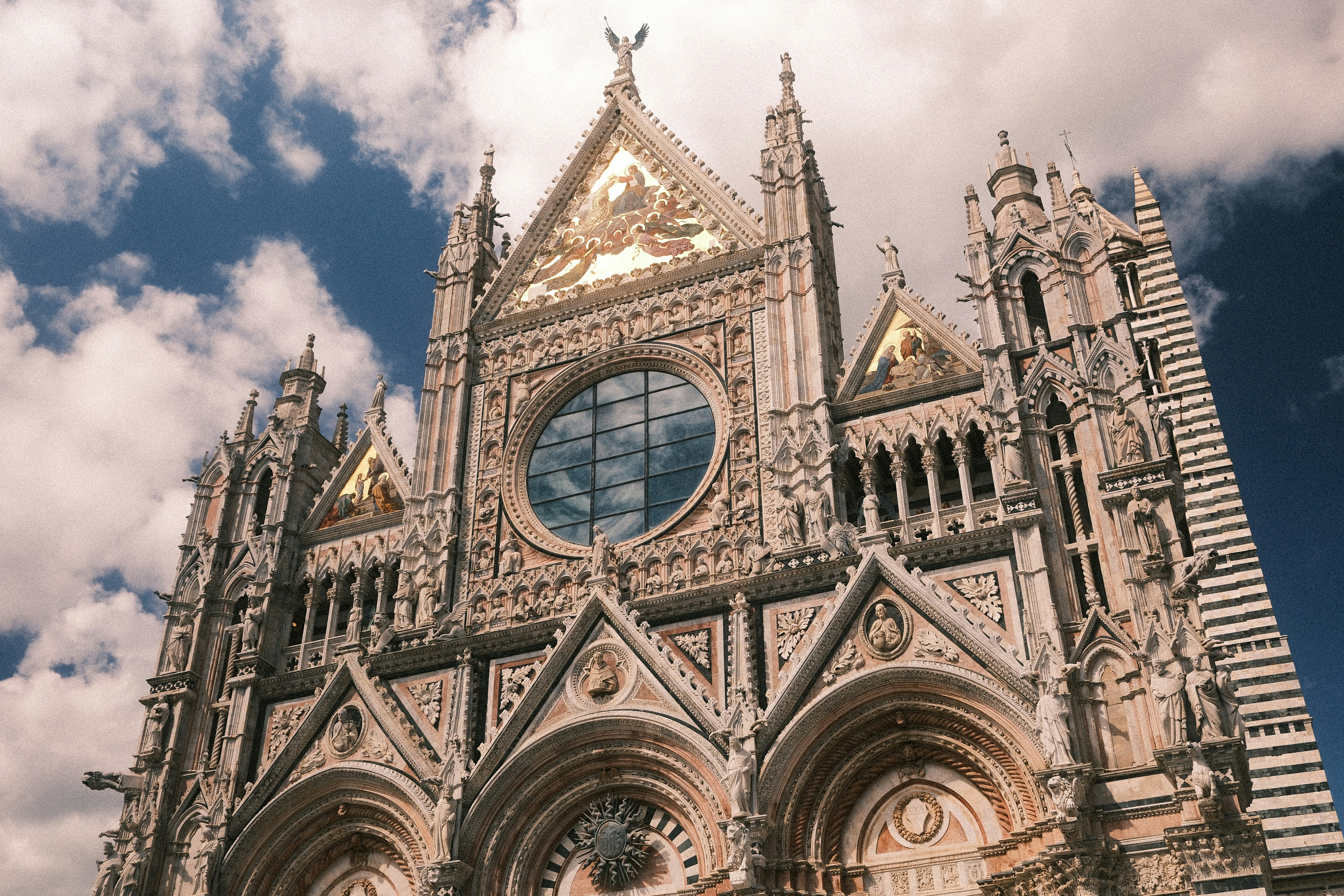 Ornate Gothic Facade Reaching Toward the Sky