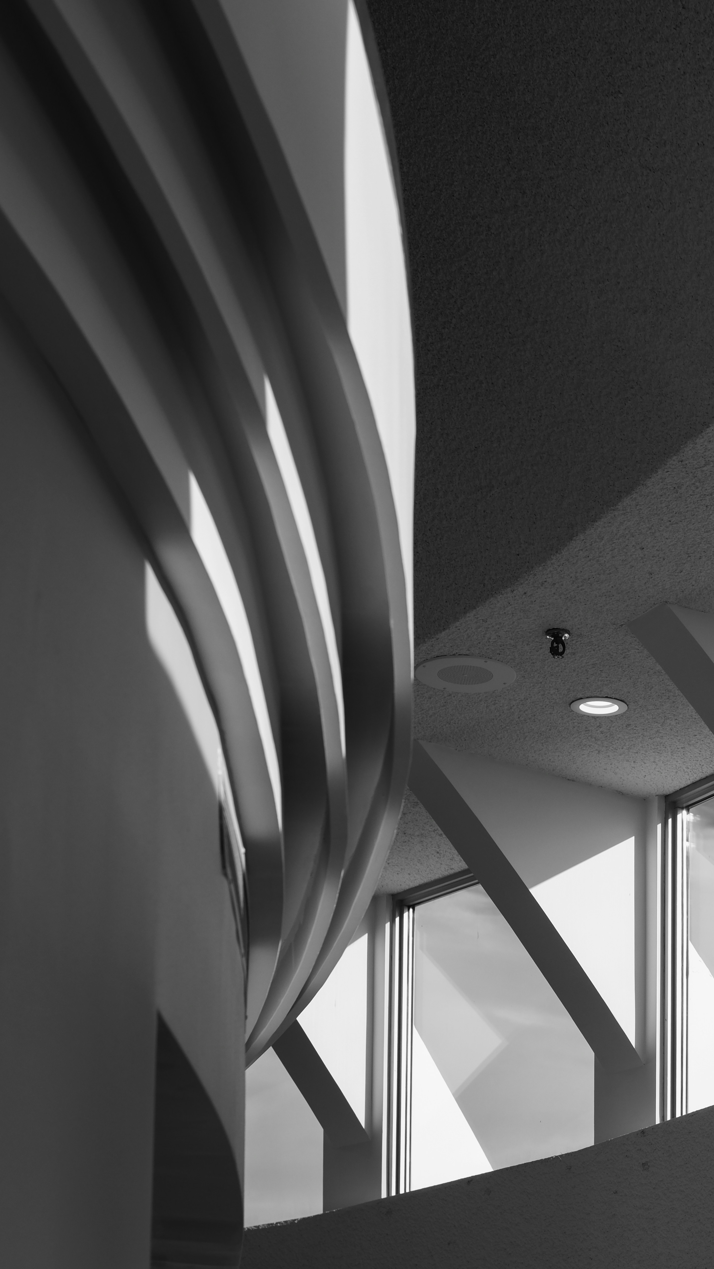 Curved Undertones: An Abstract Play of Light and Beams in Modern Architecture