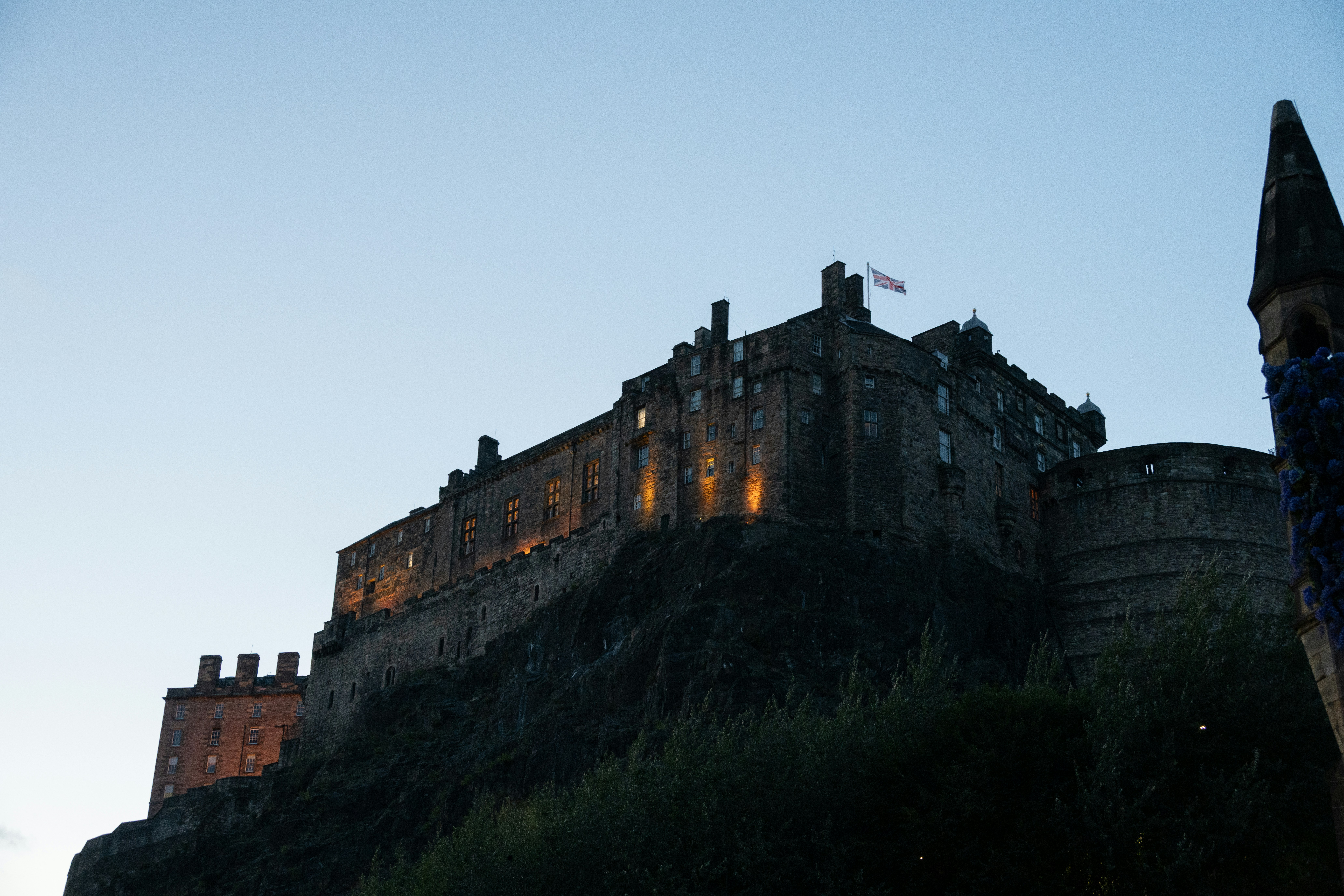 Castle on the Clifftop at Dusk