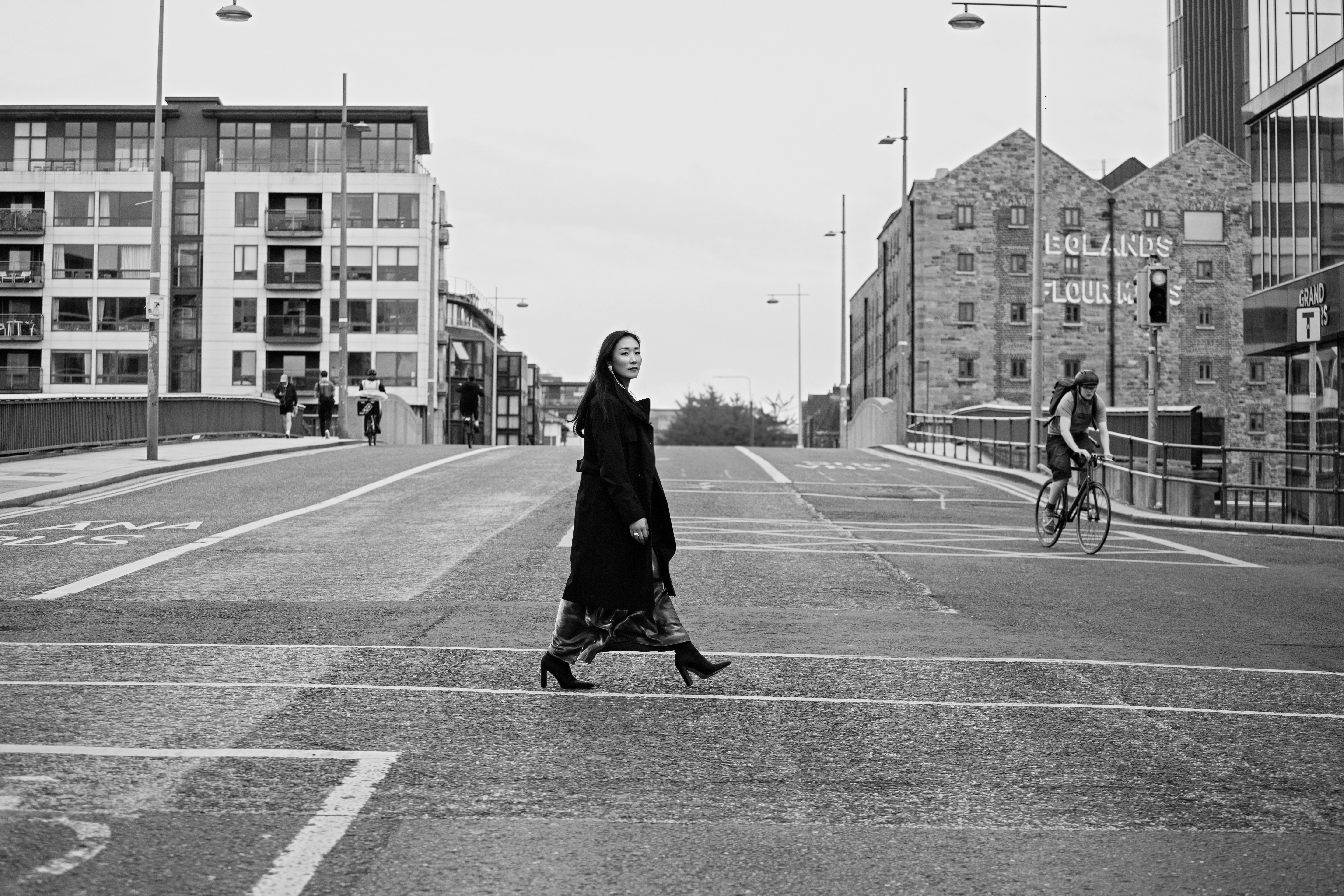 Crossing Quiet Streets: A Woman in Motion