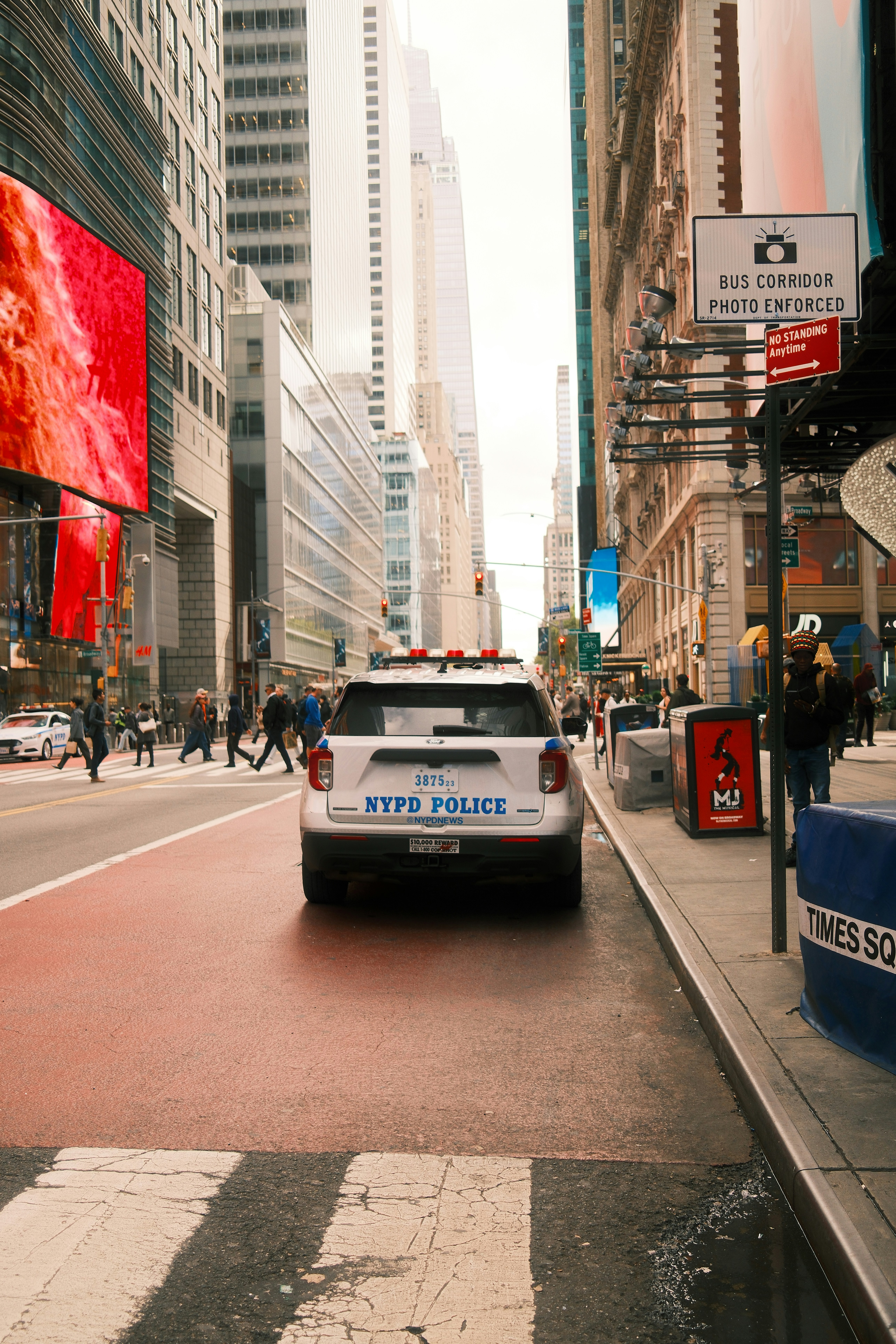 Midtown Patrol: A NYPD SUV in the Heart of Times Square