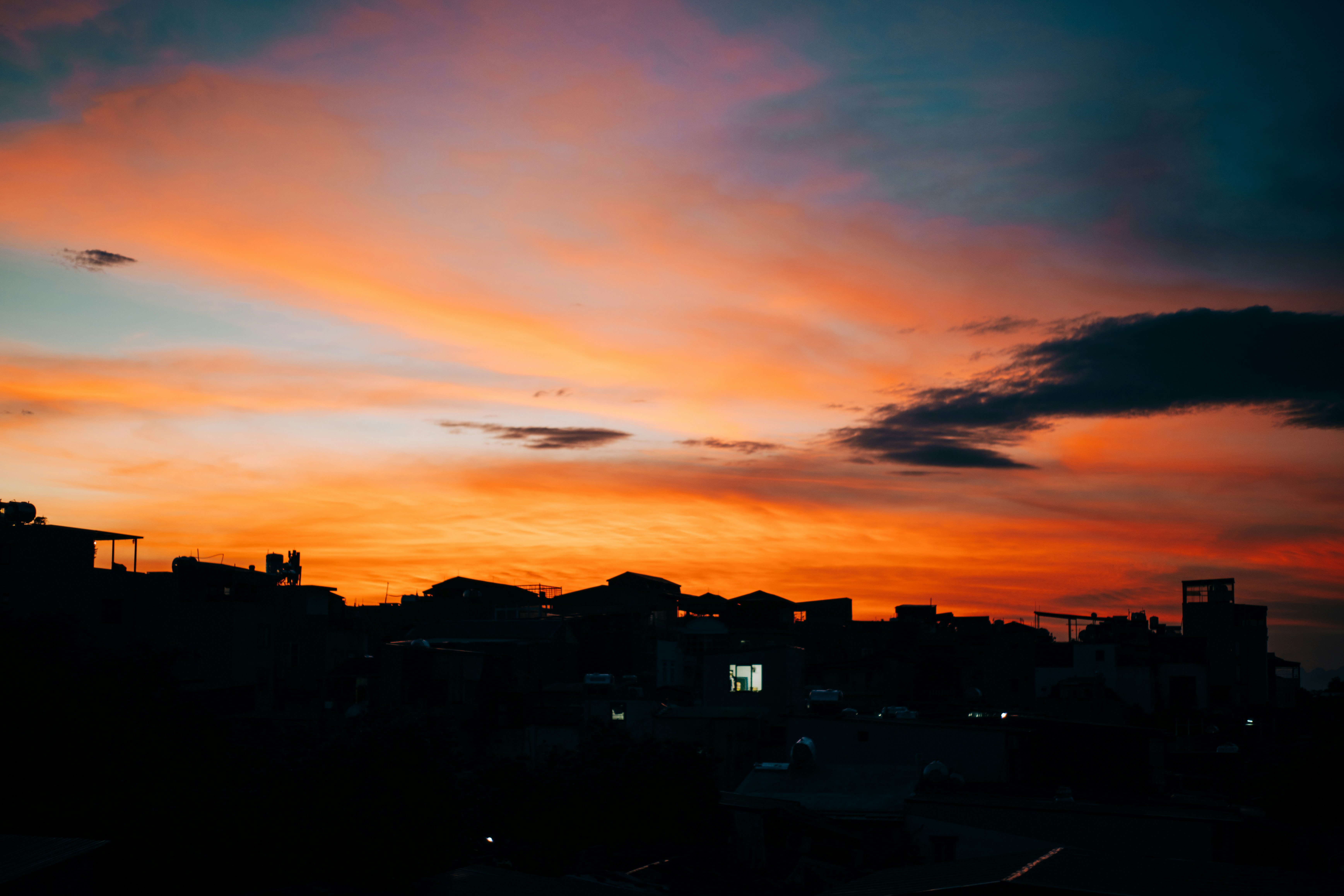 Dusk Over the Silhouetted City