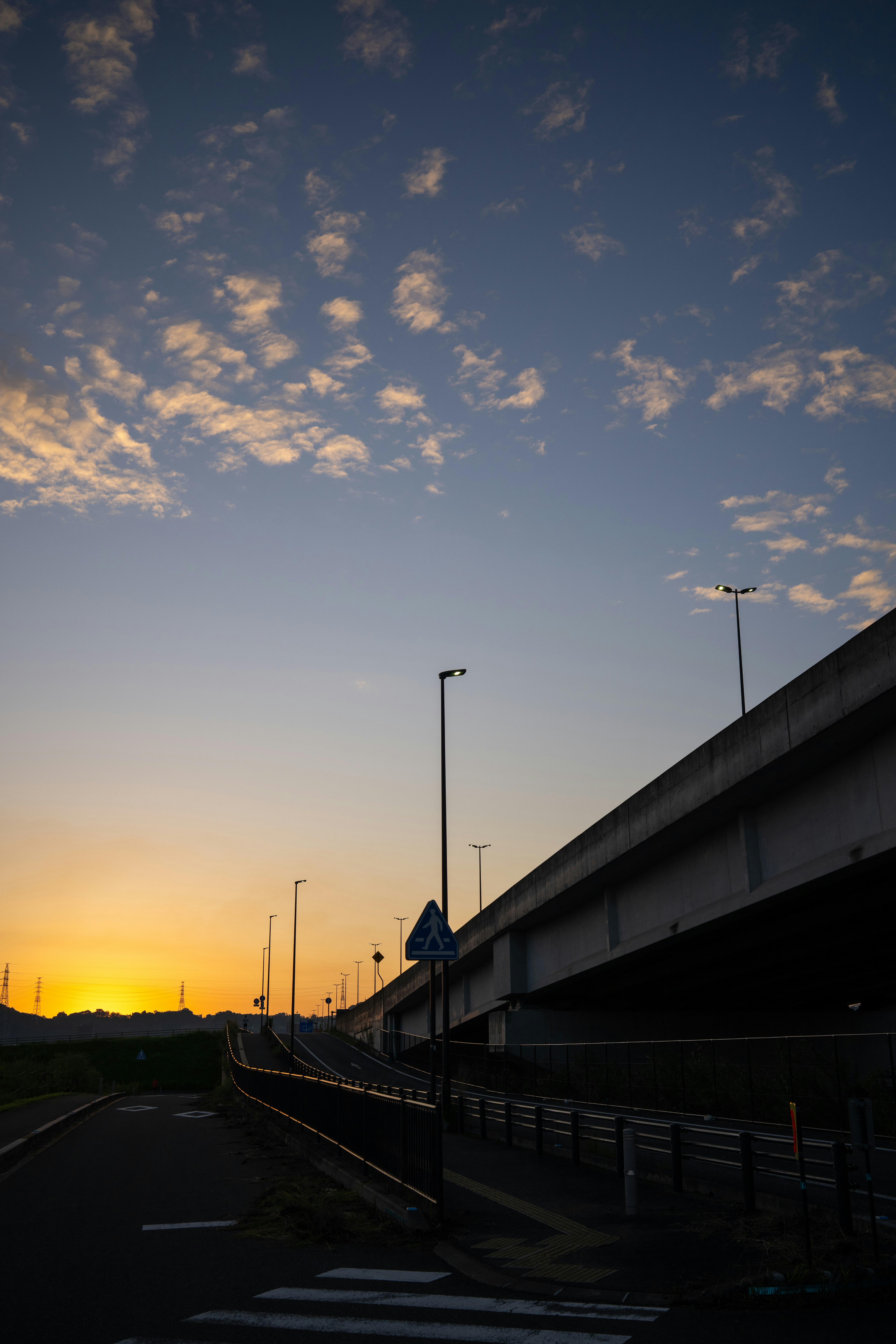 Golden Horizon Over a Quiet Overpass